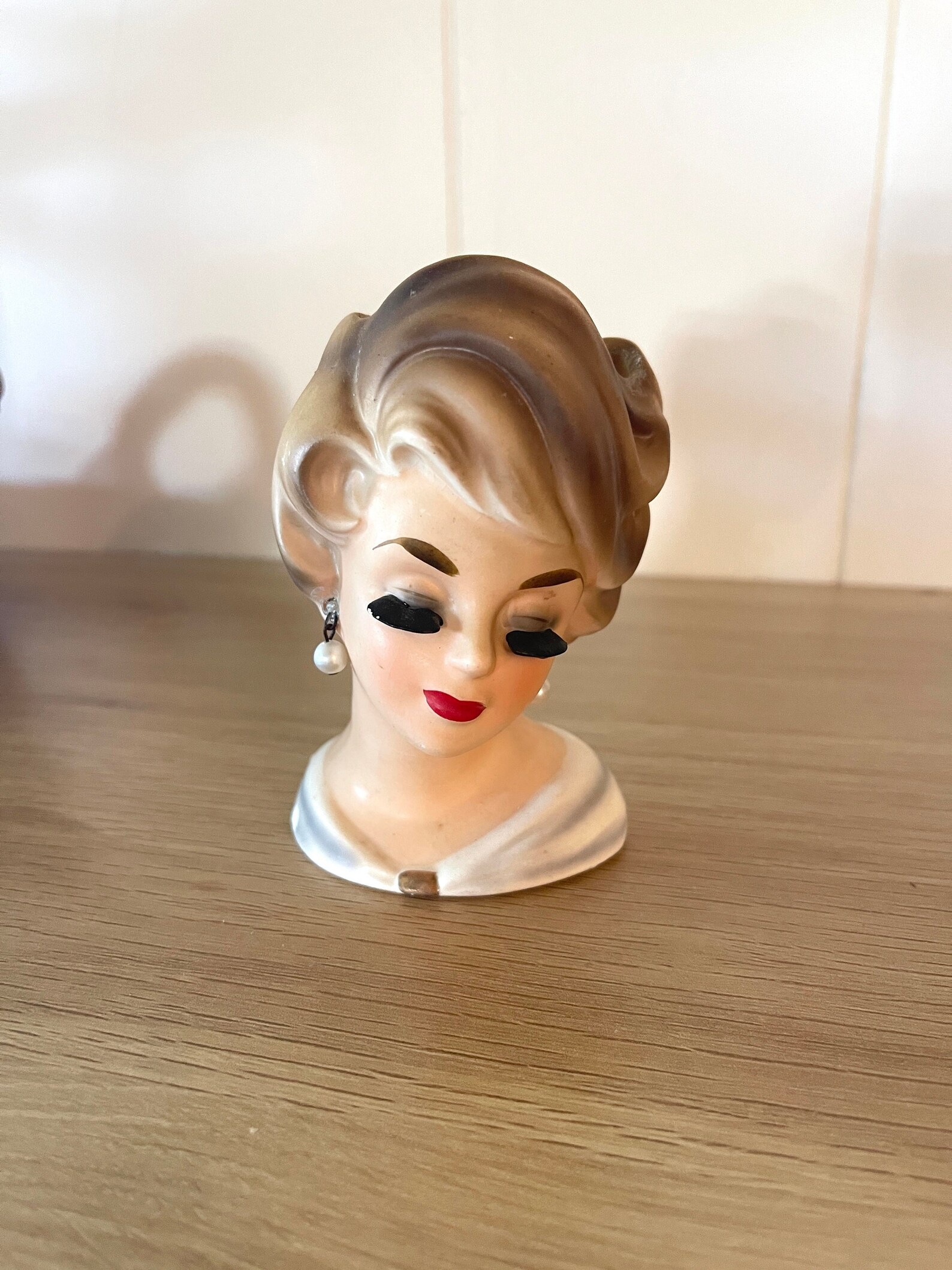 Vintage Demure Enesco Lady Head Bust Planter Glam Flower Vase - Etsy