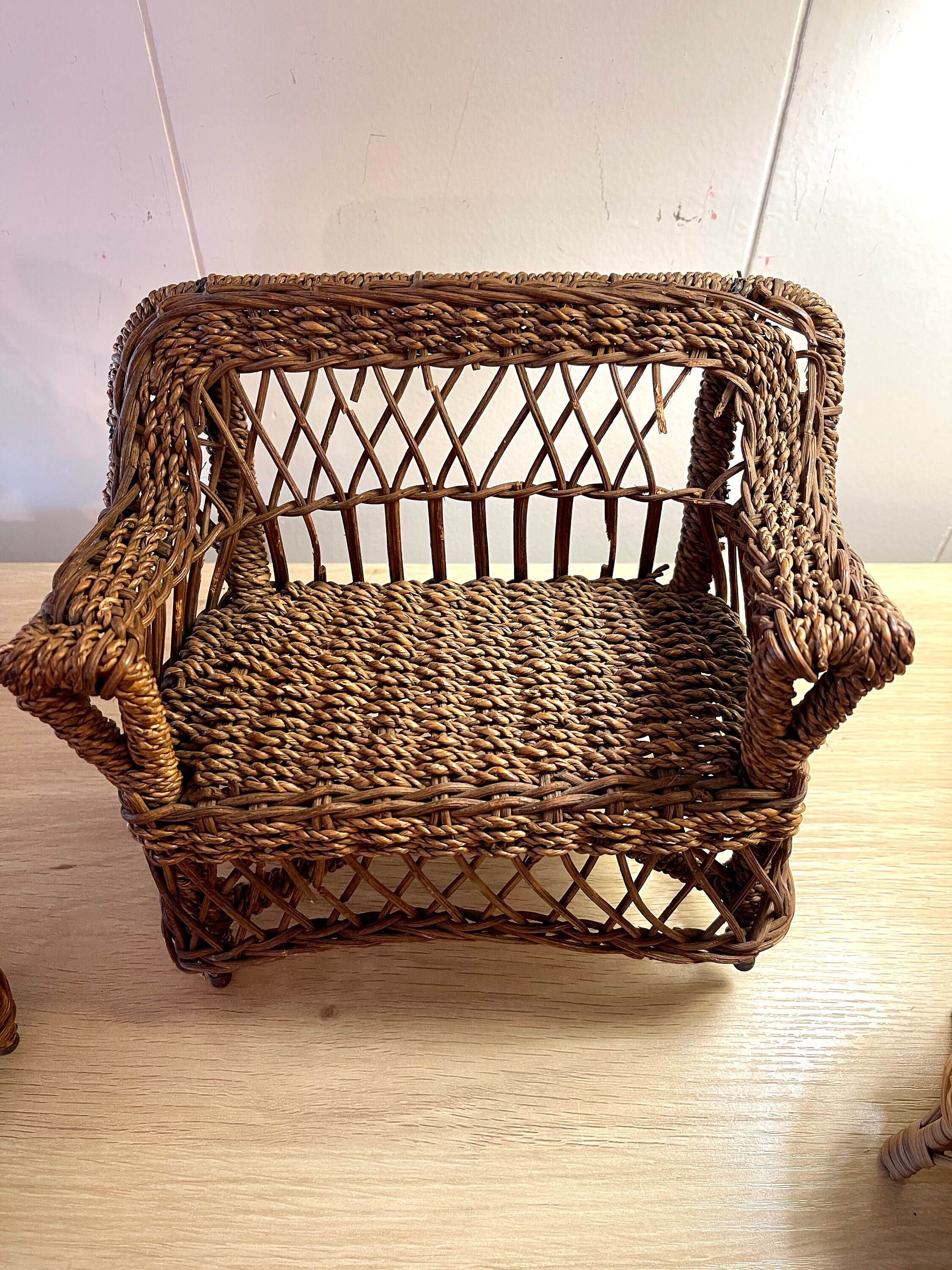 Vintage 80s Wicker Doll Chairs Assortment SOLD INDIVIDUALLY Retro ...