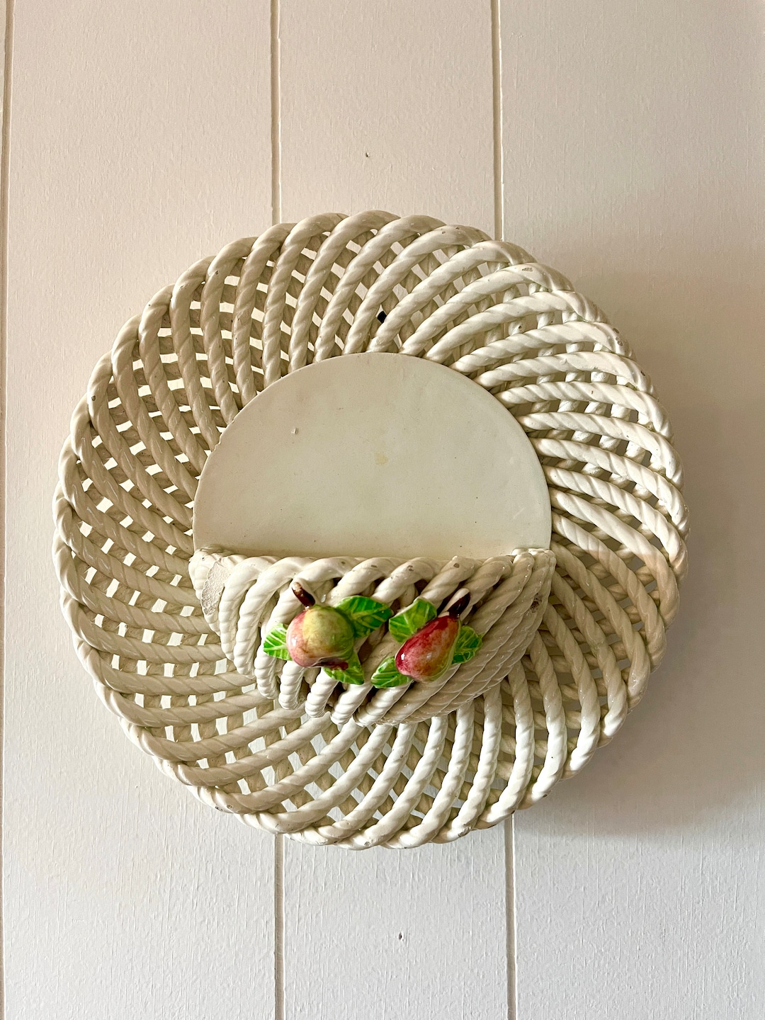 Vintage 70s Spanish Rope Pottery Wall Planter Retro Fruit MCM Decor - Etsy