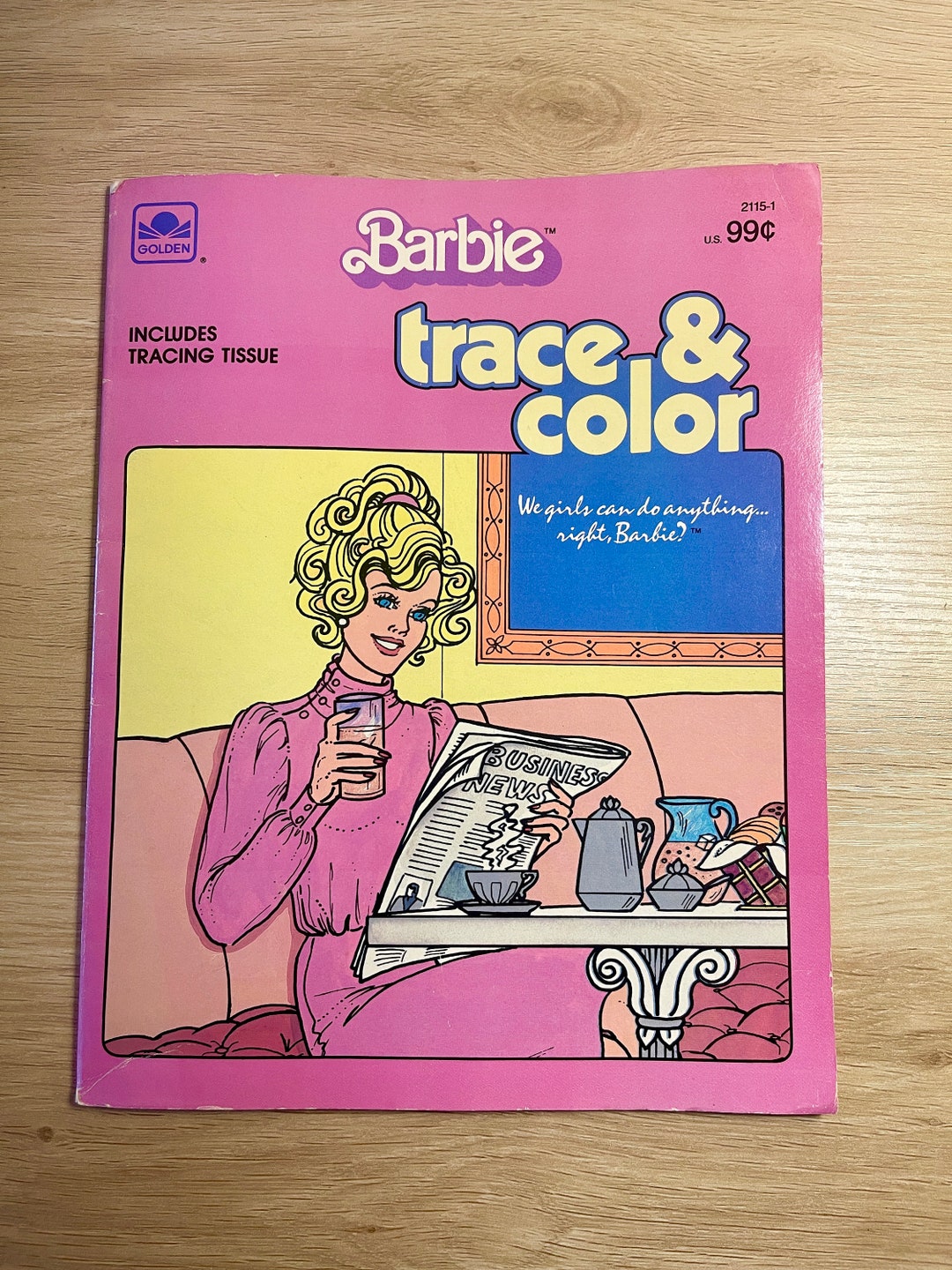 Vintage 1985 Barbie Trace & Color Book by Golden RARE Coloring Book ...