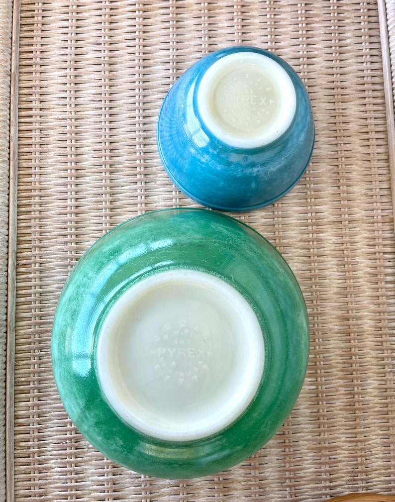 RARE 1945 Pyrex Original Opalware Primary Color Nesting Mixing Bowls ...