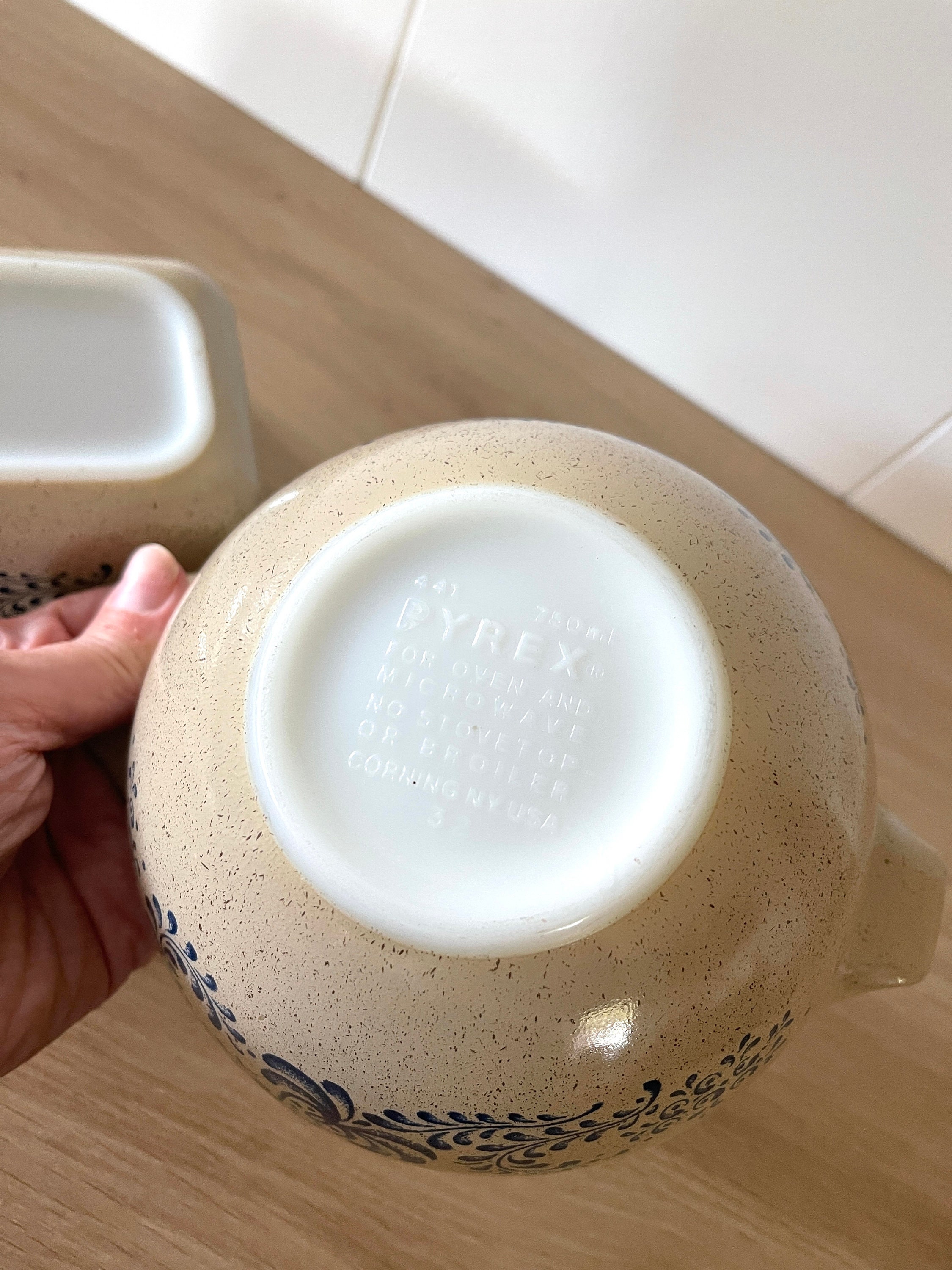 Vintage Pyrex Blue Homestead Mini Cinderella Bowl 441 and - Etsy