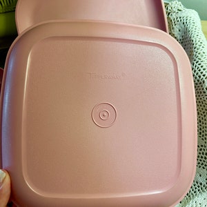 Vintage 80s Tupperware Pink Mug, Bowl & Square Luncheon Plates 155 1534 ...