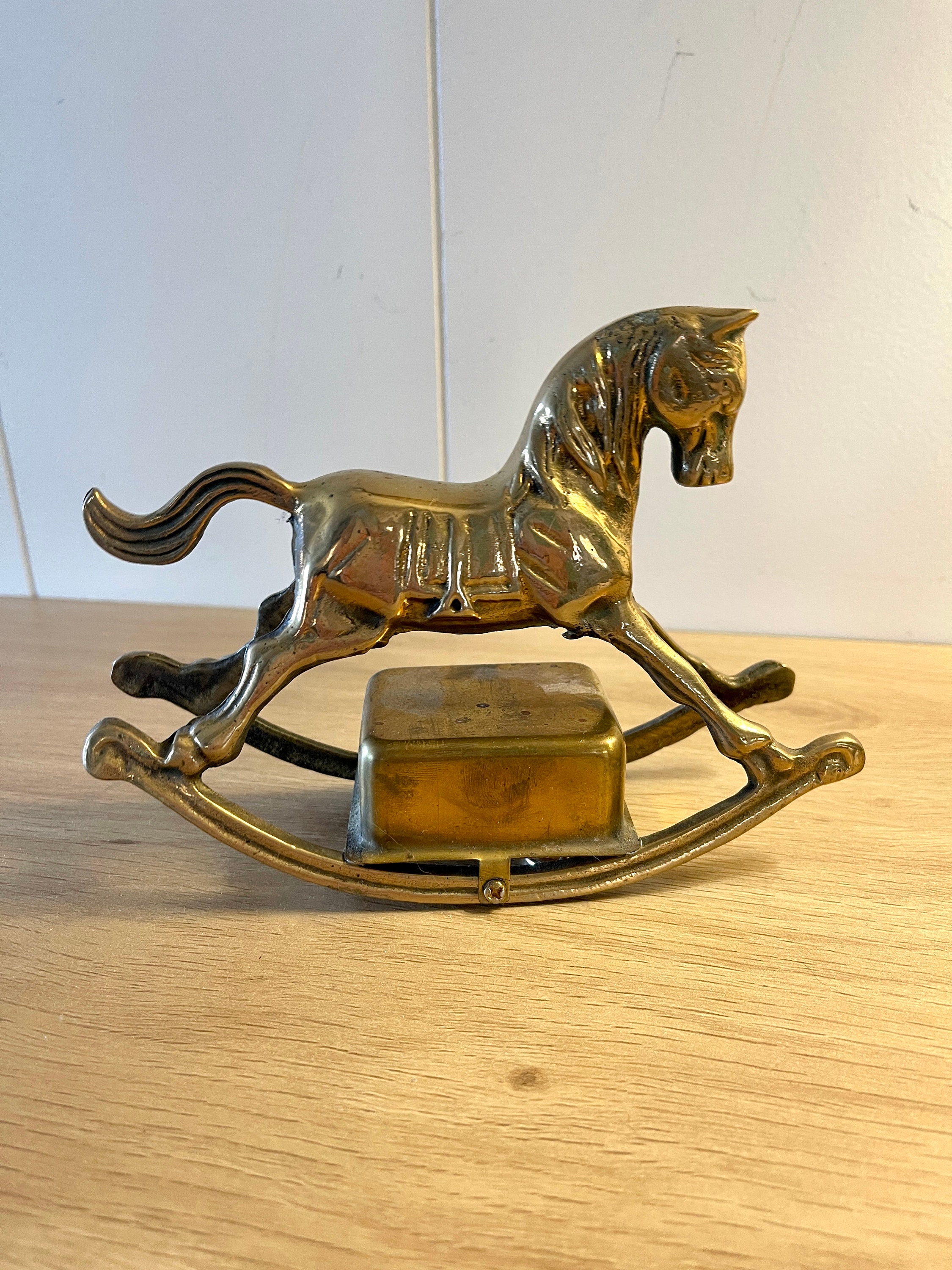 Vintage 1960s Brass Musical Rocking Horse Collectable Figuring - Etsy