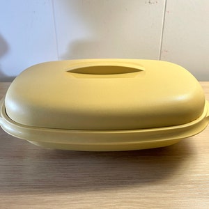 Vintage 1970s Harvest Gold Tupperware Pieces Multi Servers Containers Storage Steamer Mid Mod ...