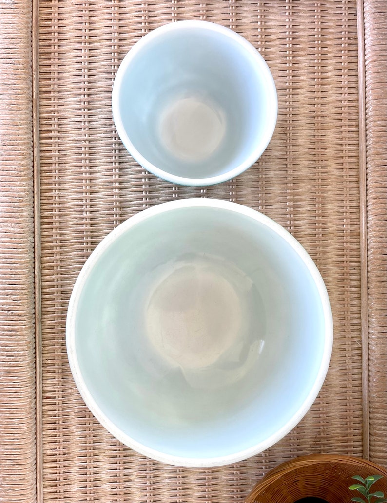 RARE 1945 Pyrex Original Opalware Primary Color Nesting Mixing Bowls ...