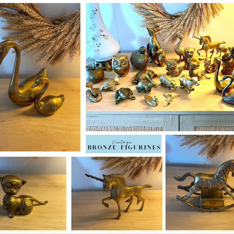 Brass Animal Figurines - Etsy