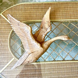 Vintage 60s MCM Syroco Wood Tone Flying Goose Wall Hanging Retro ...