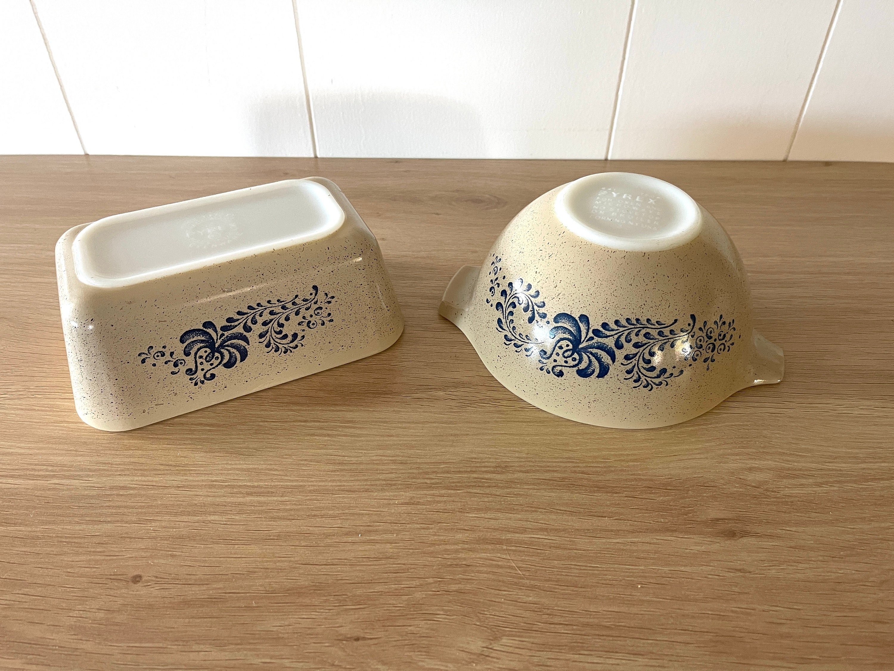 Vintage Pyrex Blue Homestead Mini Cinderella Bowl 441 and - Etsy