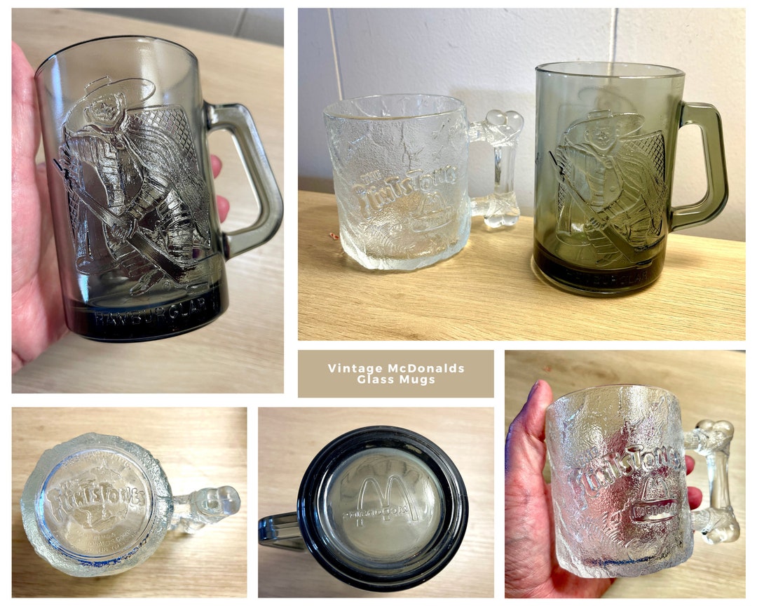 Vintage Mcdonalds Glass Mugs the Flintstones Pre Dawn Hamburglar Mug ...