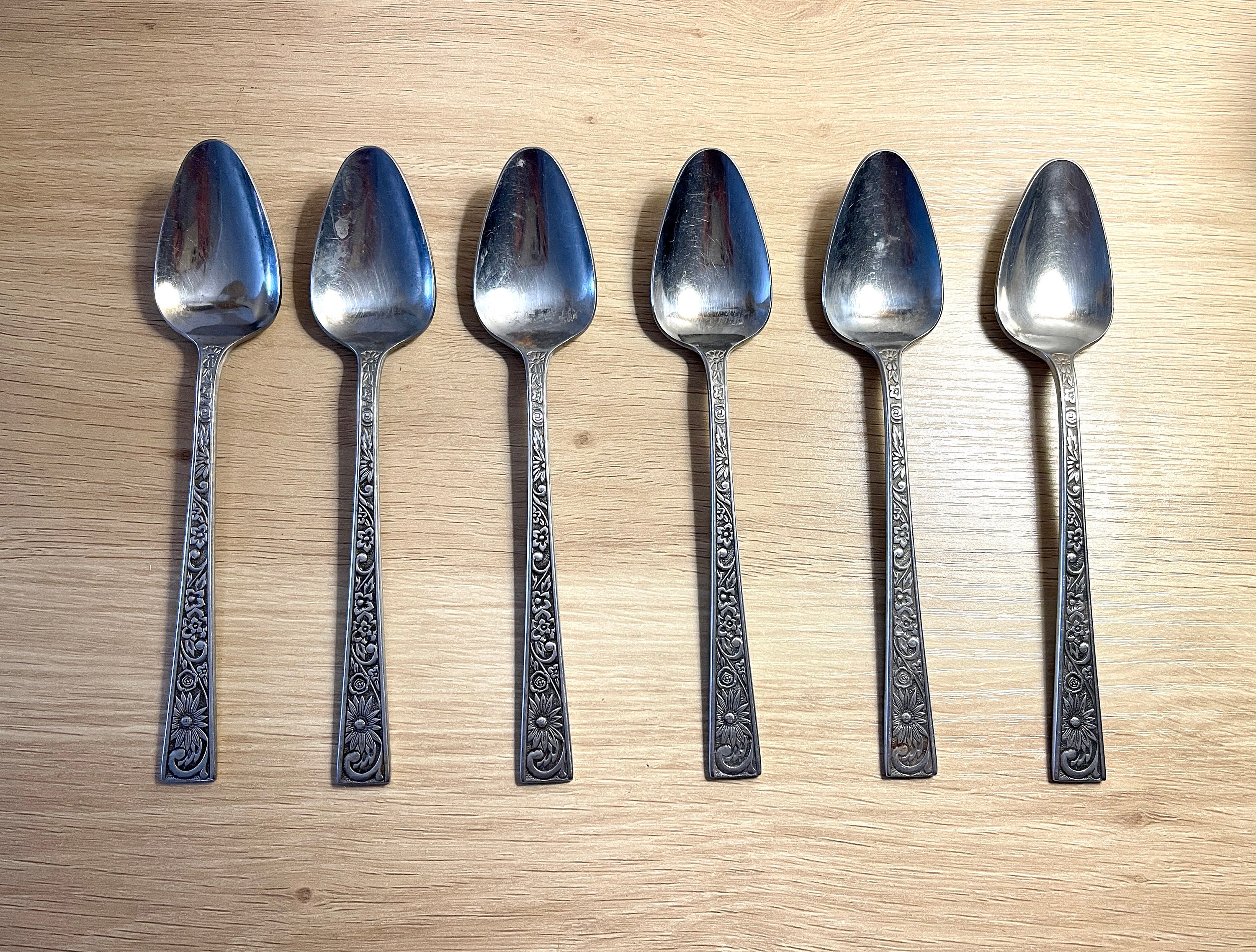 Vintage 1960s SCC Supreme Leaf Velvet Stailess Japan Table Spoons Sold ...