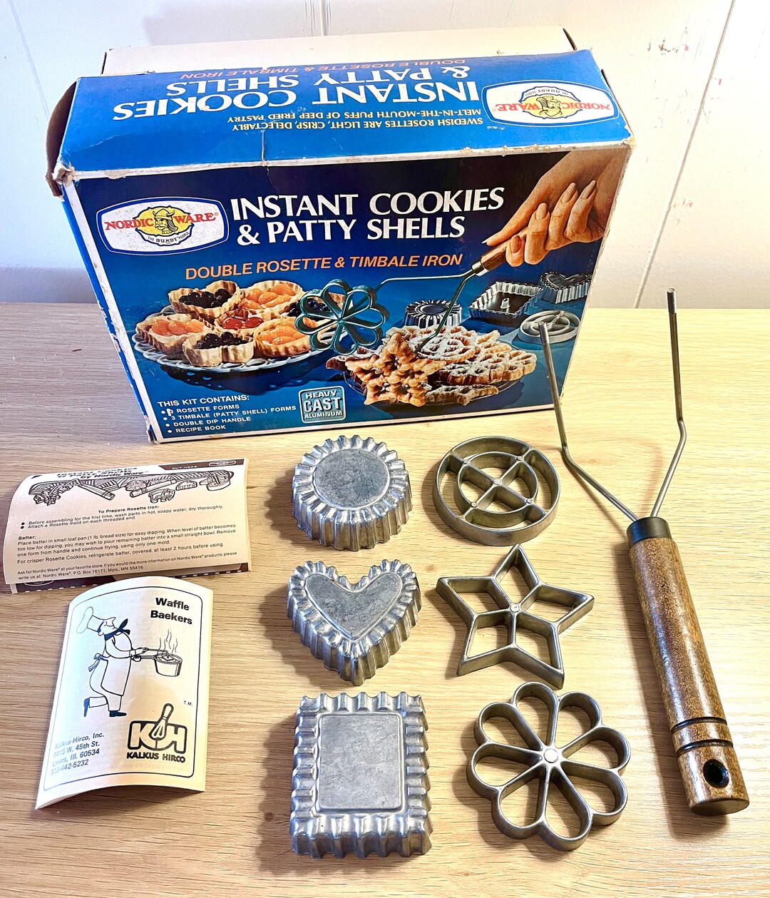 Vintage 70s Nordic Ware Rosette Cookie & Timbale Patty Shell Forms W ...