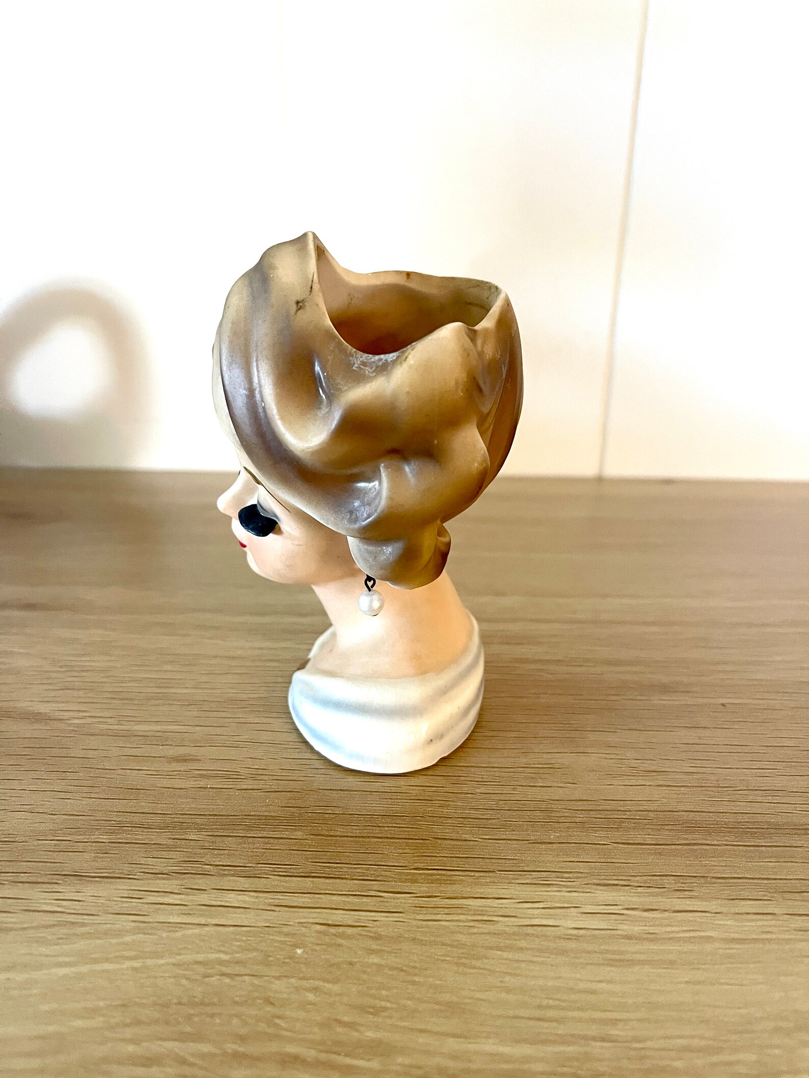 Vintage Demure Enesco Lady Head Bust Planter Glam Flower Vase - Etsy