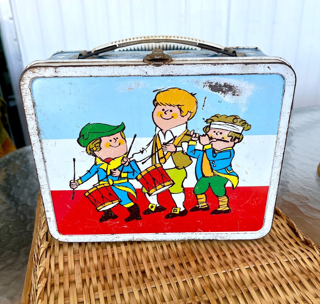 1970s Ohio Art Patriotic Spirit of 76' Metal Lunchbox Retro Red, White ...