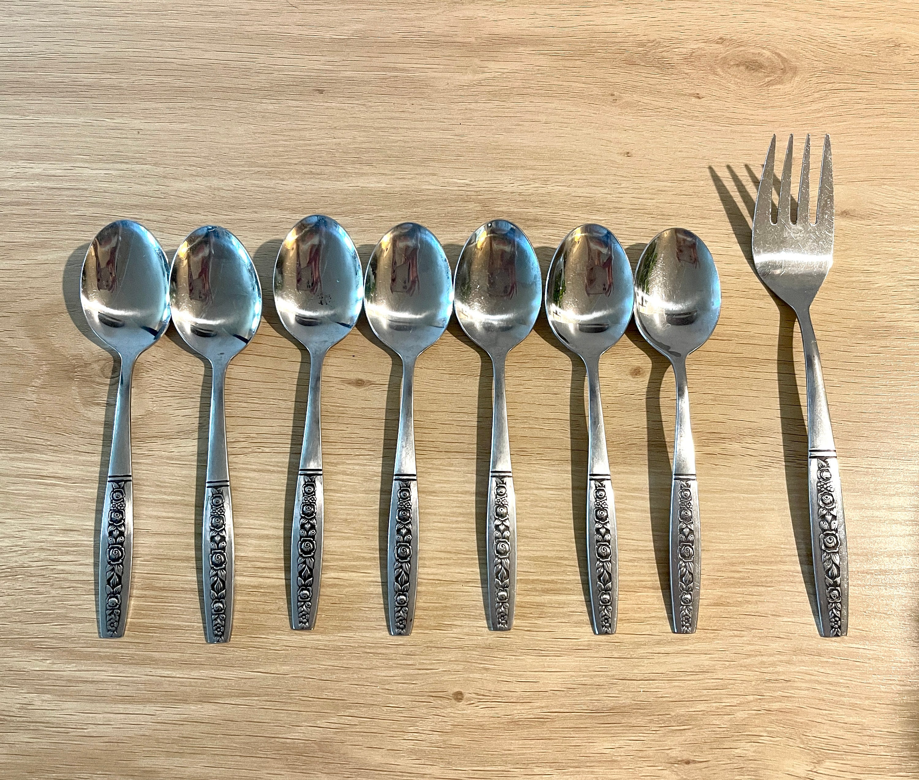 Vintage Northland Stainless Korea Roses Flatware Replacement Pieces ...