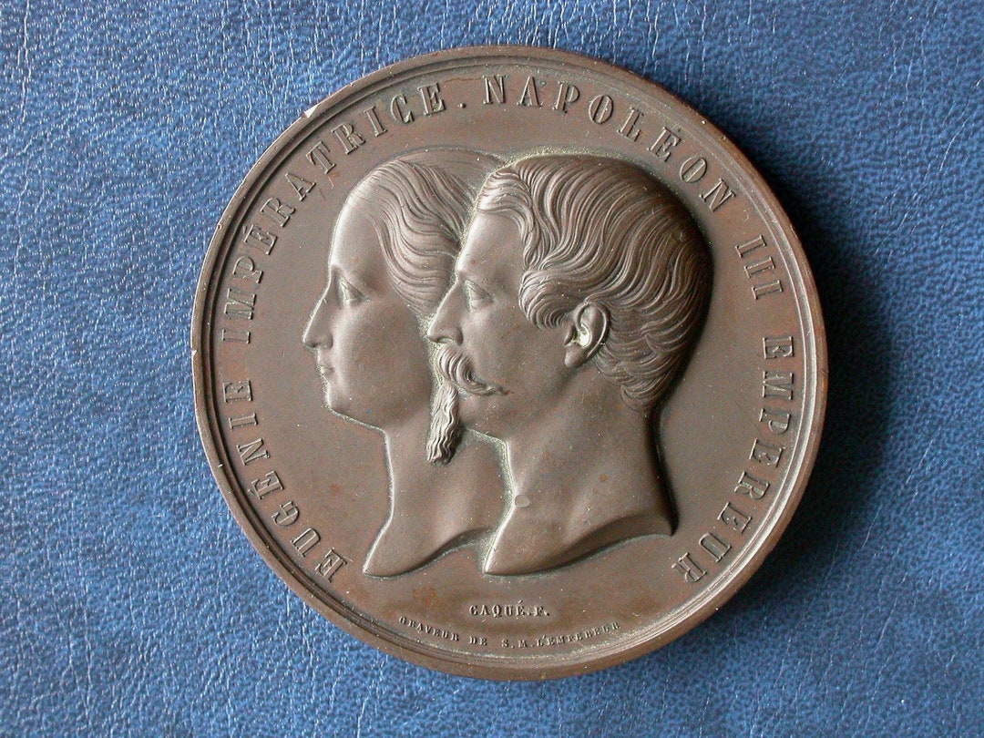 Very Large French Napoleon III Bronze Medallion, 1855 – Palais De L ...