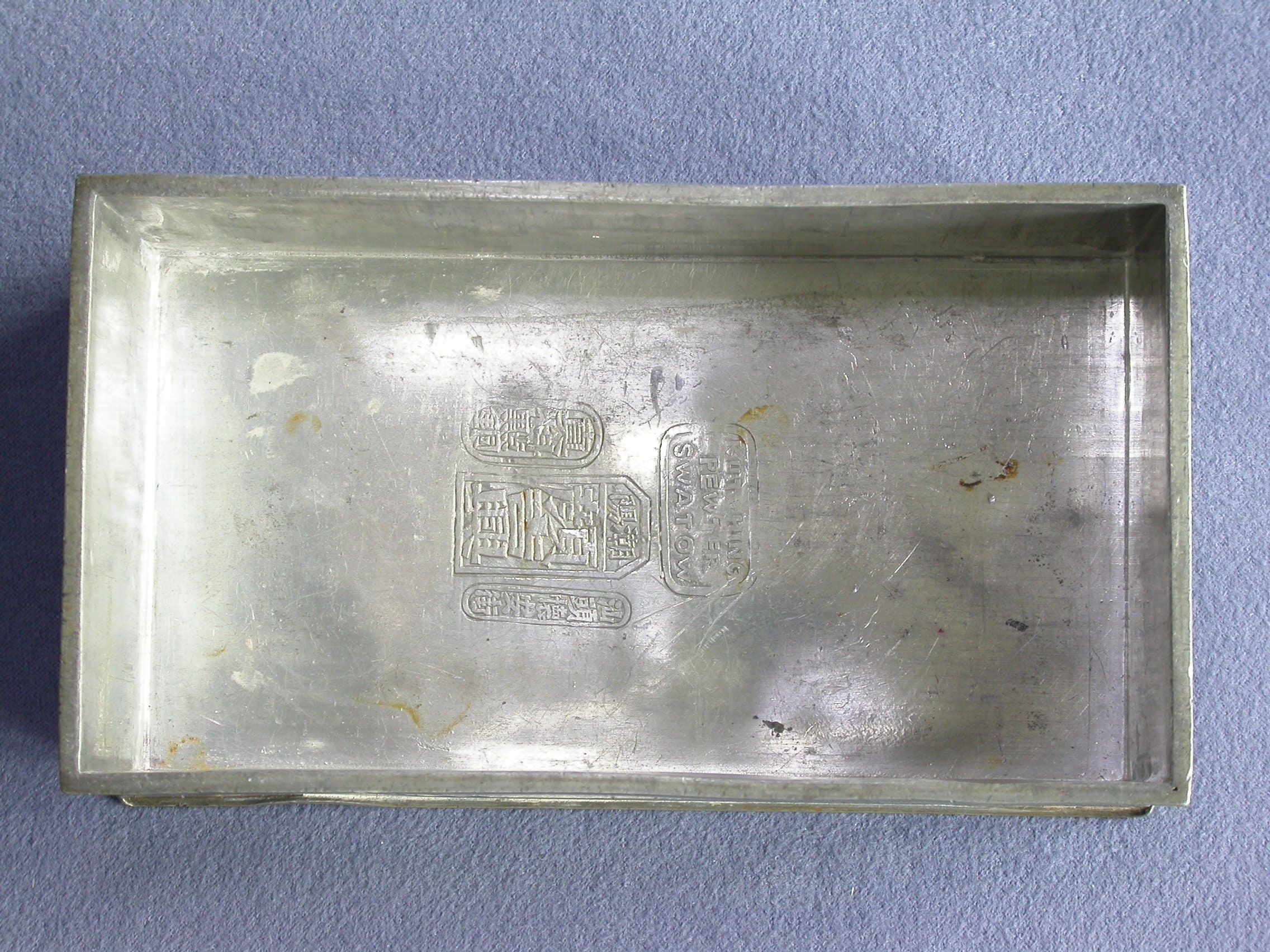 Antique Chinese Kut Hing Swatow Engraved Pewter Rectangular Box - Etsy