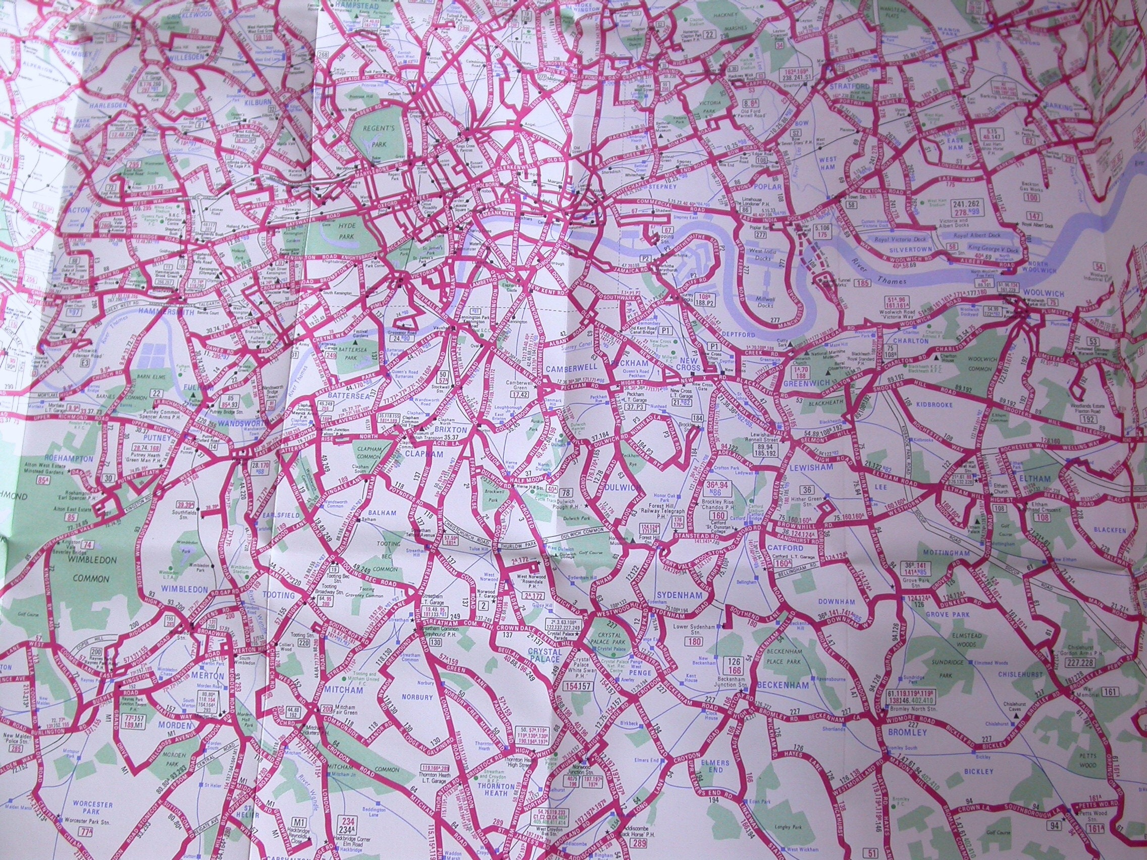 1971 London Transport Folding Bus Map - Etsy