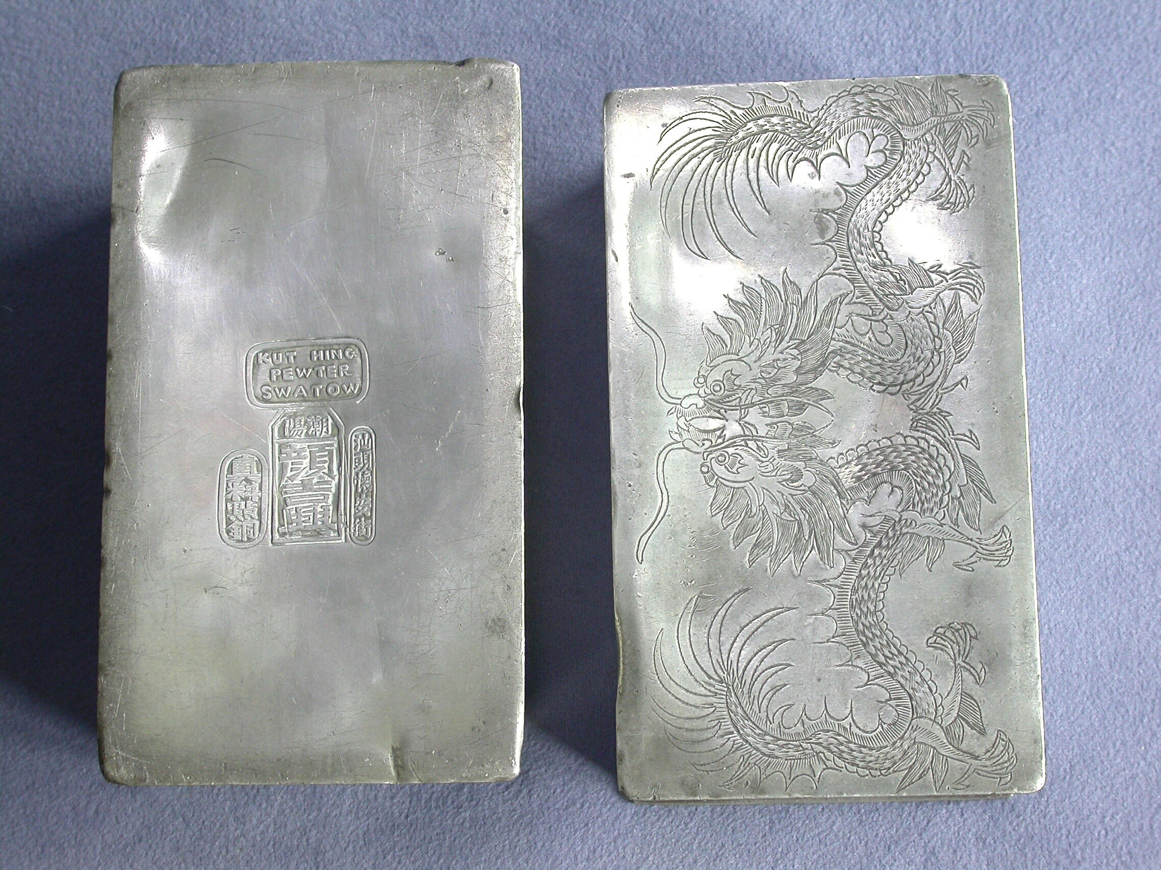 Antique Chinese Kut Hing Swatow Engraved Pewter Rectangular Box - Etsy
