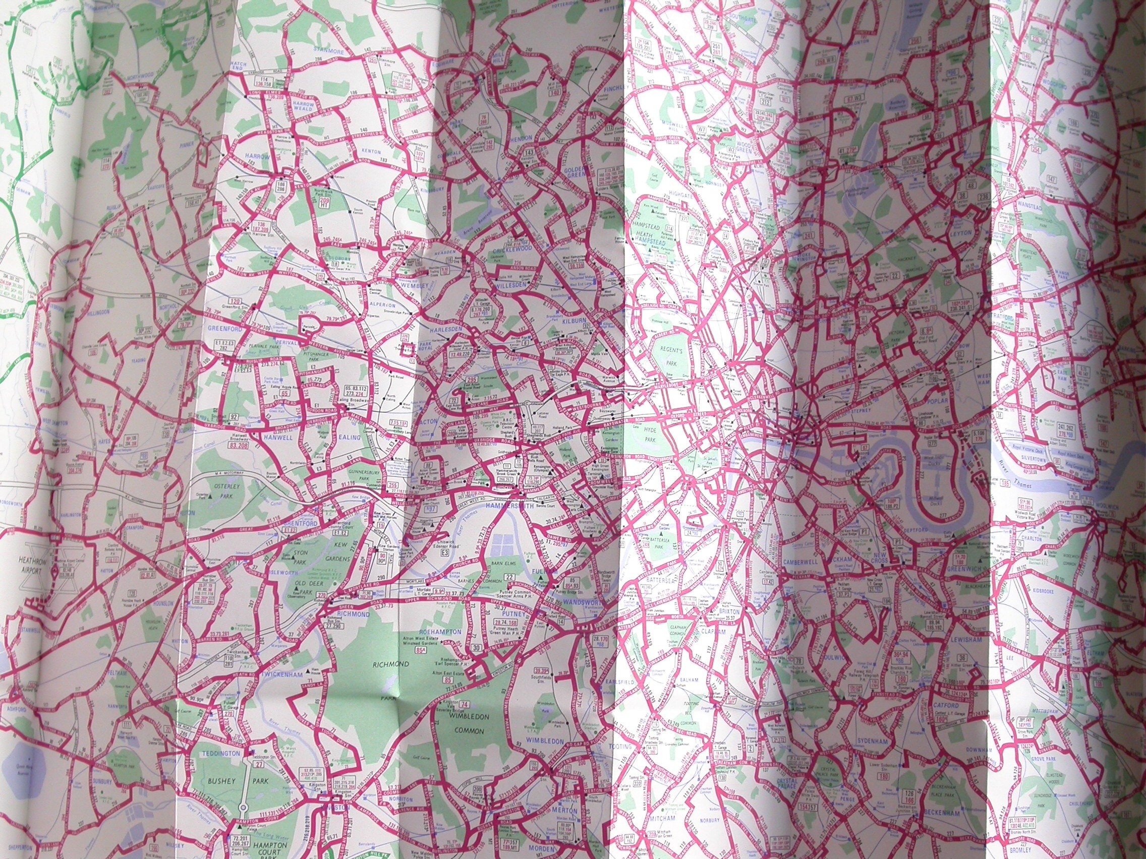 1971 London Transport Folding Bus Map - Etsy