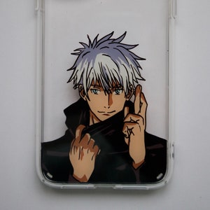 Jujutsu Kaisen Gojo Hand-painted Anime Phone Case for Iphone | Etsy