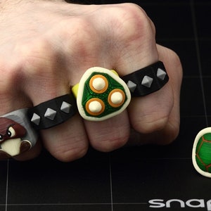 Super Mario Bros and Bowser Fan Art Rings - Etsy