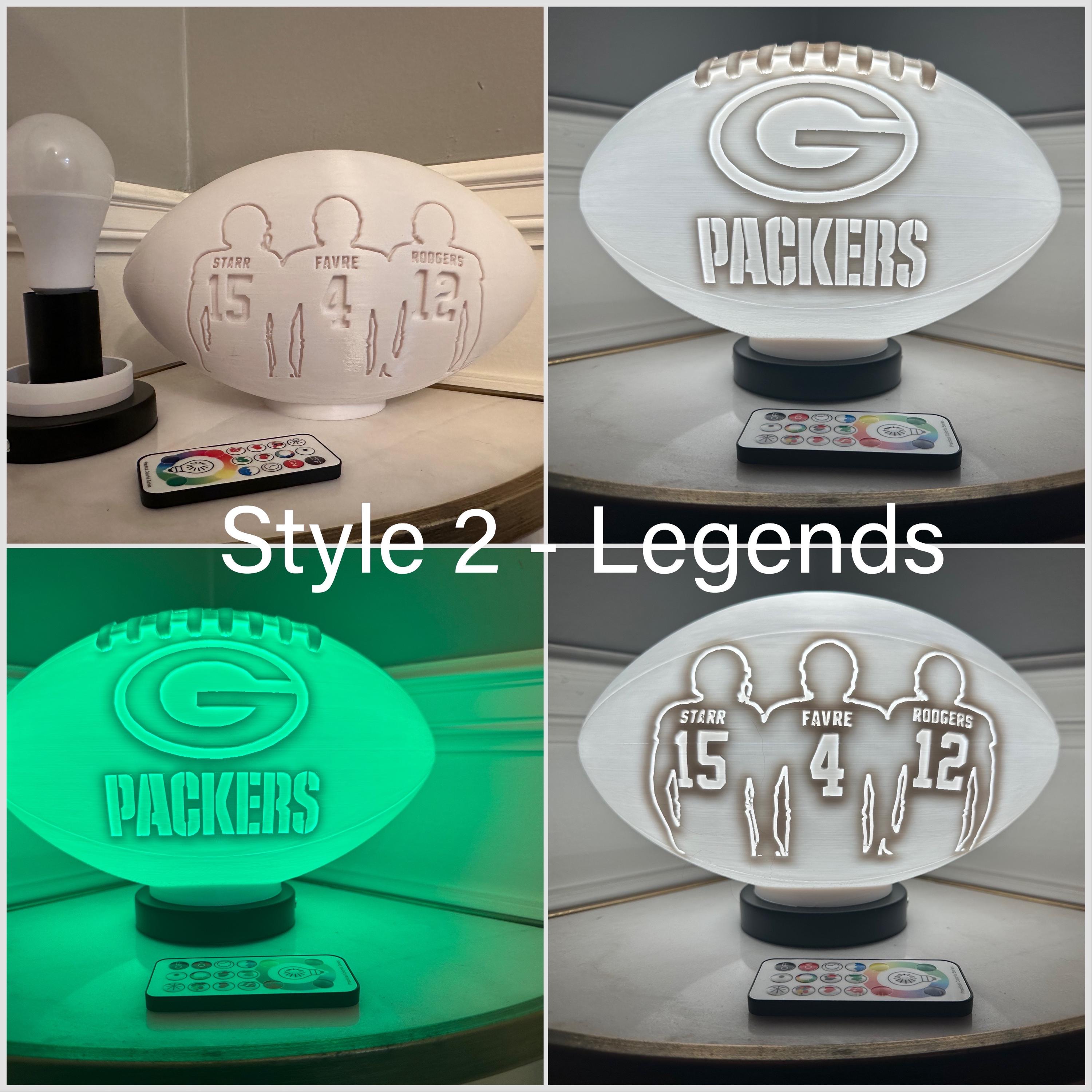 Green Bay Packers Football Custom Showcase Lamp - Etsy