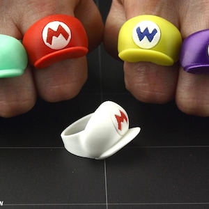 Super Mario Bros and Bowser Fan Art Rings - Etsy