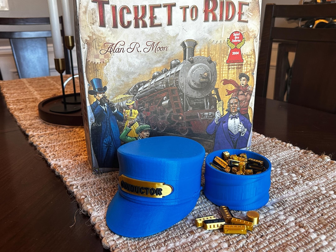 Ticket to Ride Conductor Hat Trophy W/ Gold Train Pieces - Etsy