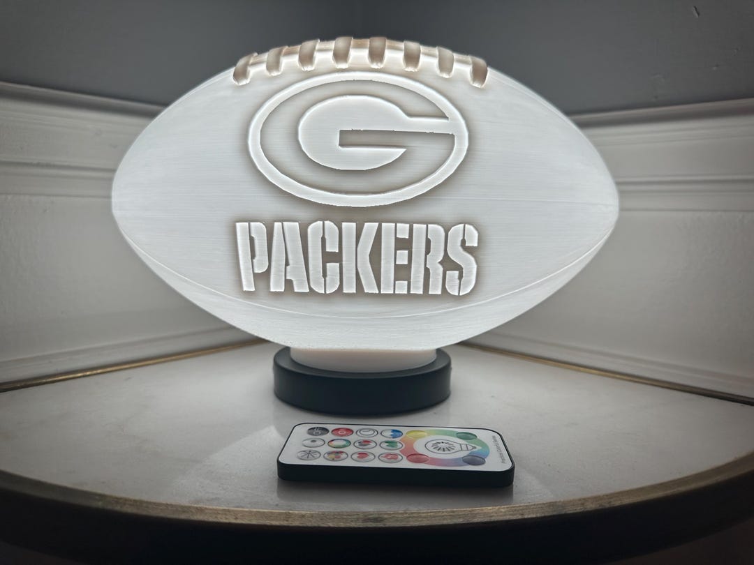 Green Bay Packers Football Custom Showcase Lamp - Etsy