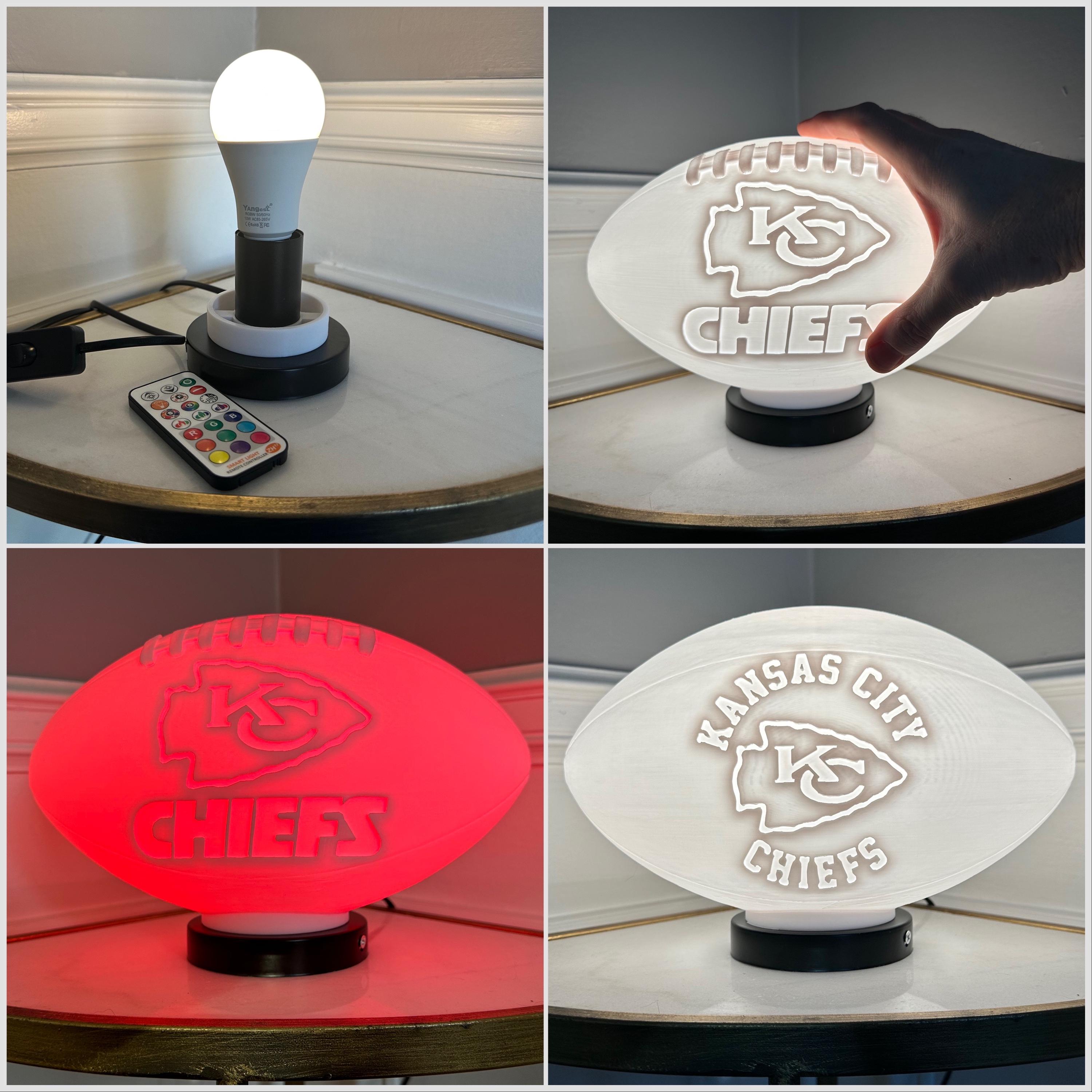 Kansas City Chiefs Football Custom Showcase Lamp - Etsy