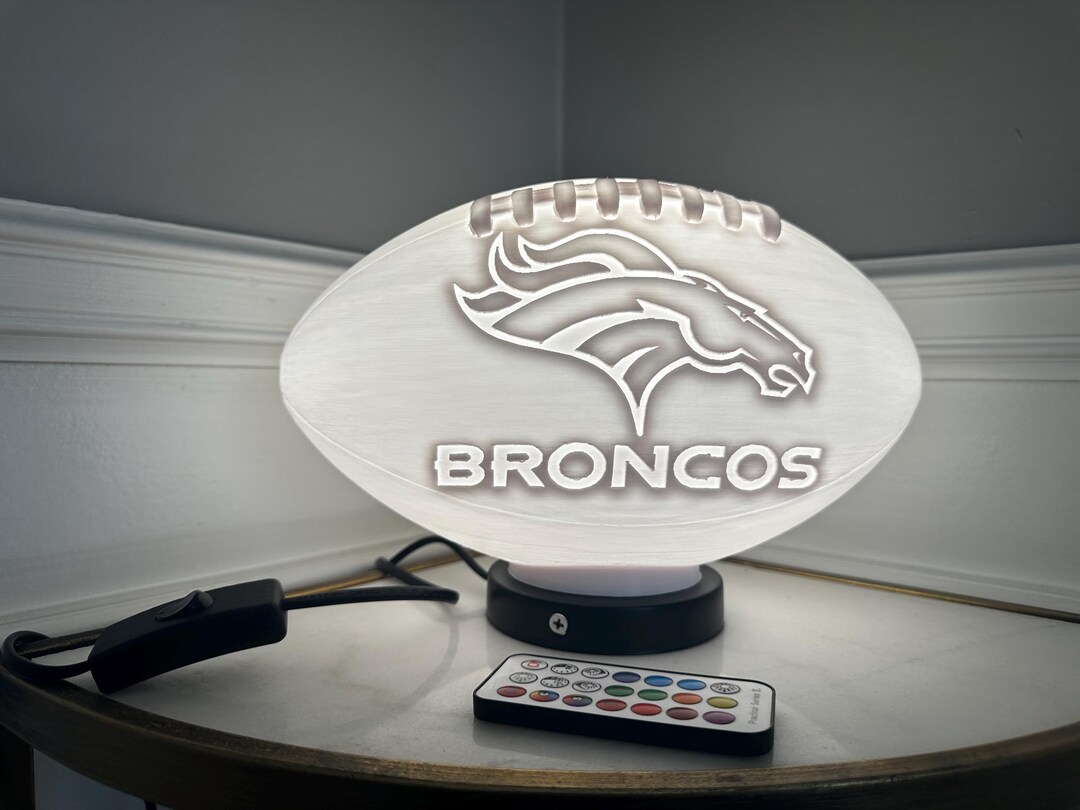 Denver Broncos Football Custom Showcase Lamp - Etsy