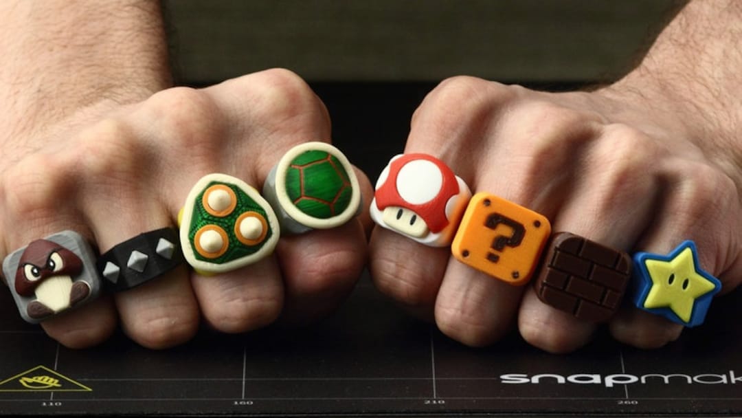 Super Mario Bros and Bowser Fan Art Rings - Etsy