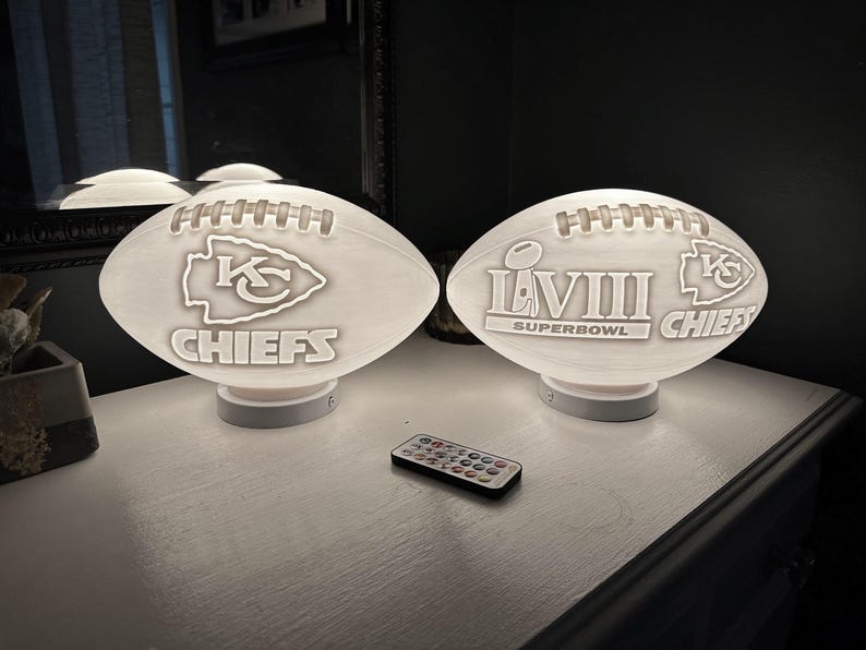 Kansas City Chiefs Football Custom Showcase Lamp - Etsy