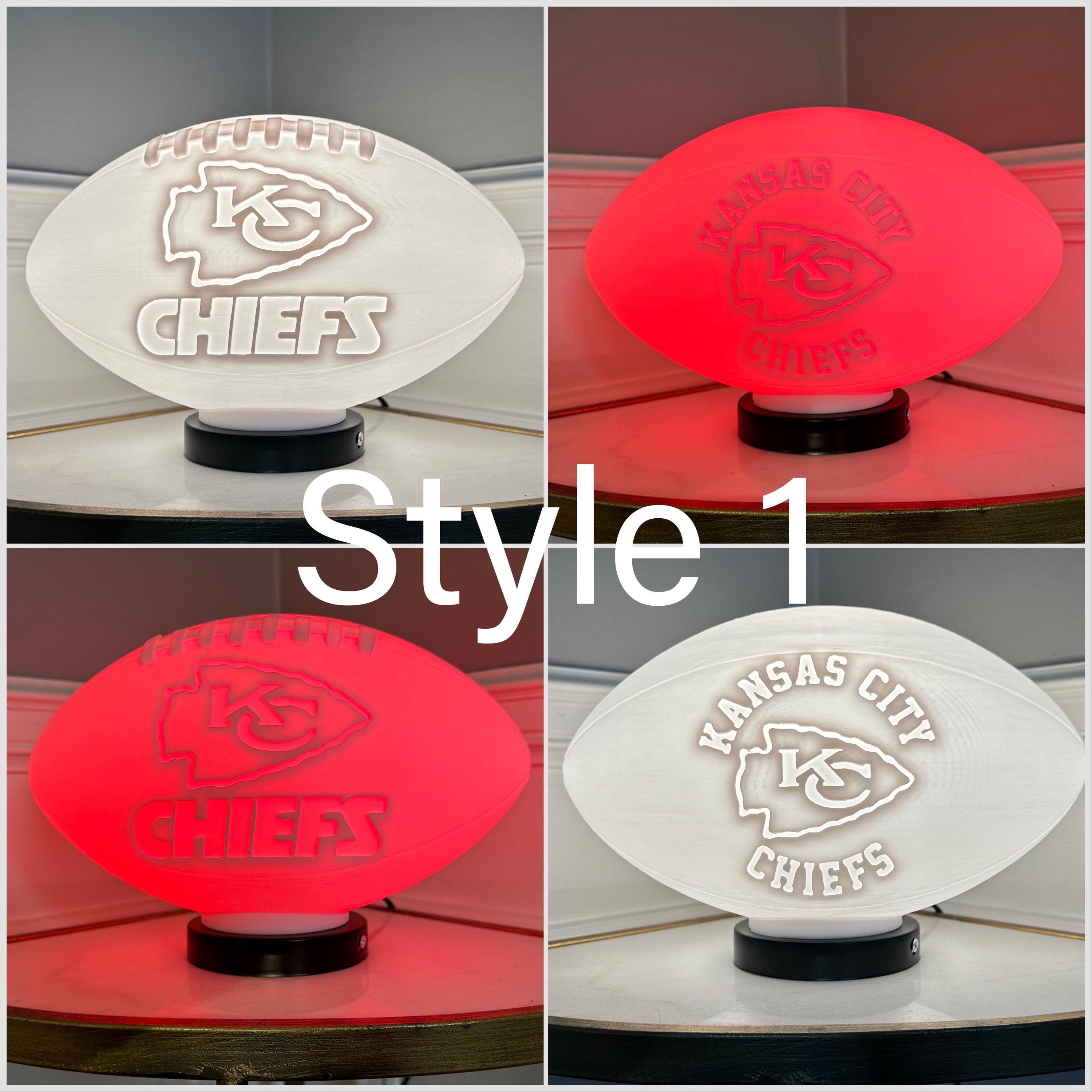 Kansas City Chiefs Football Custom Showcase Lamp - Etsy