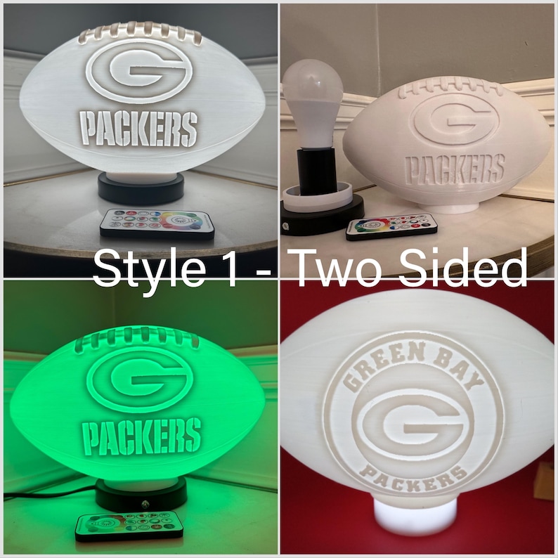 Green Bay Packers Football Custom Showcase Lamp - Etsy
