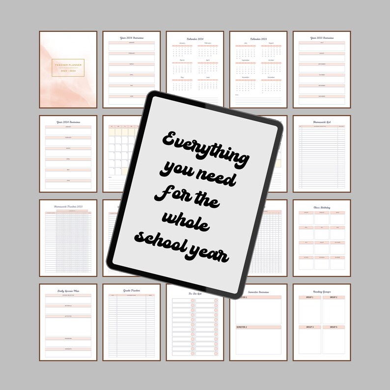 Editable Printable Digital Teacher Planner 2023-2024, Lesson Plan ...