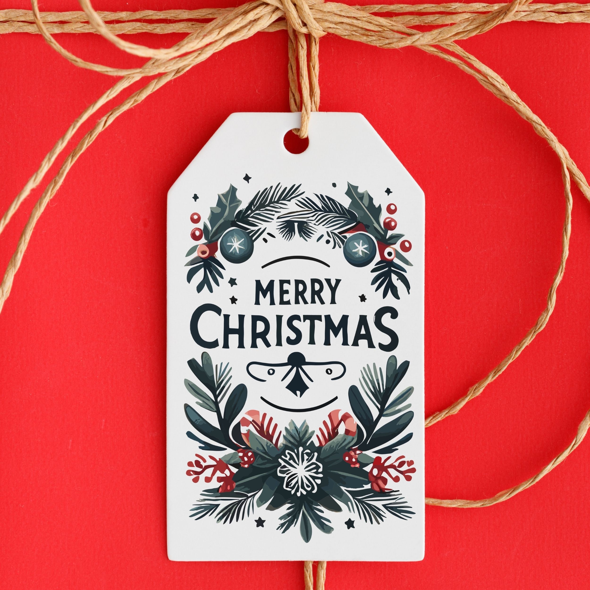 Printable Christmas Gift Tags, Merry Christmas Gift Tag, Holiday Gift ...