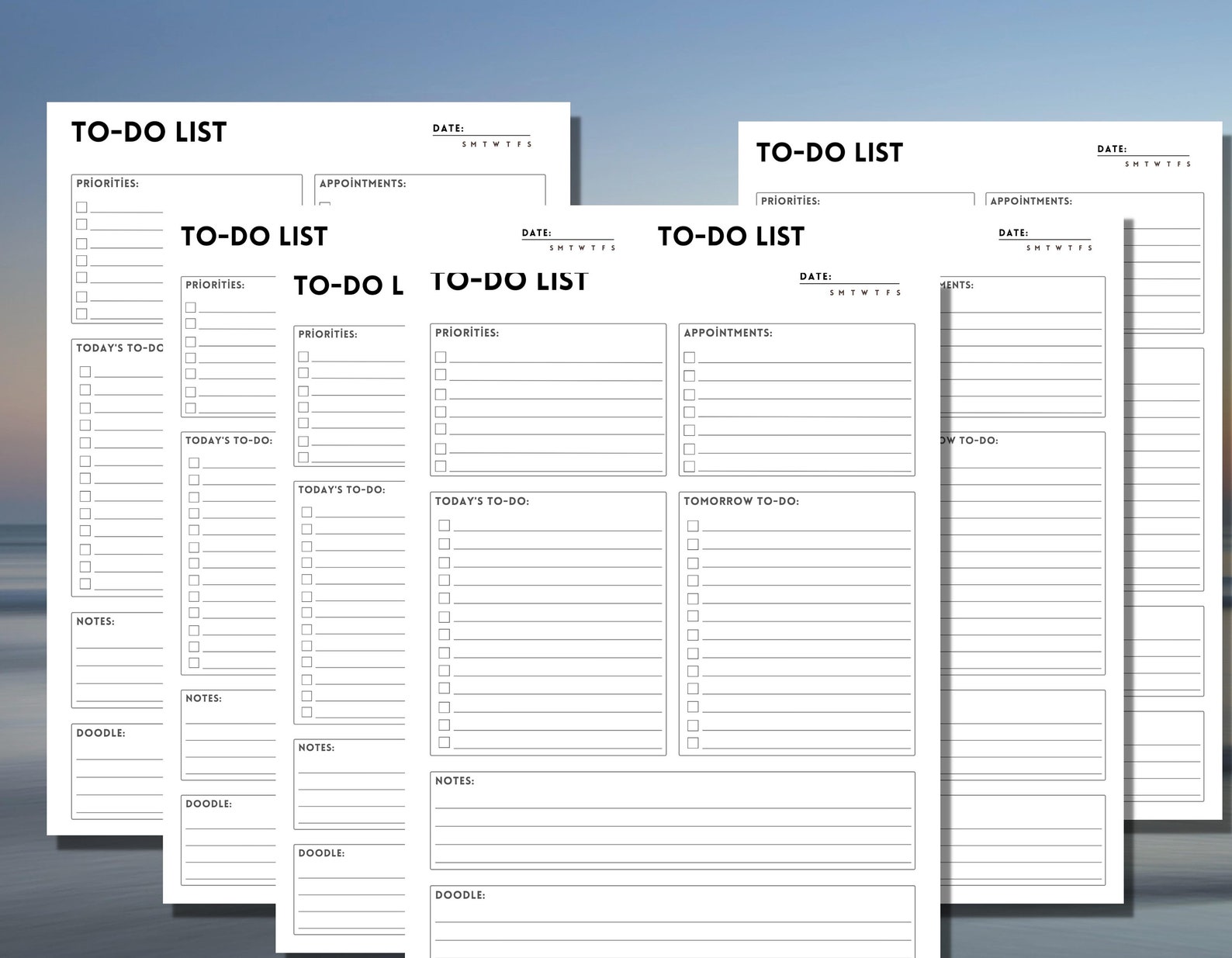 Simple Daily to Do List Printable, Task Management, to Do List Planner ...