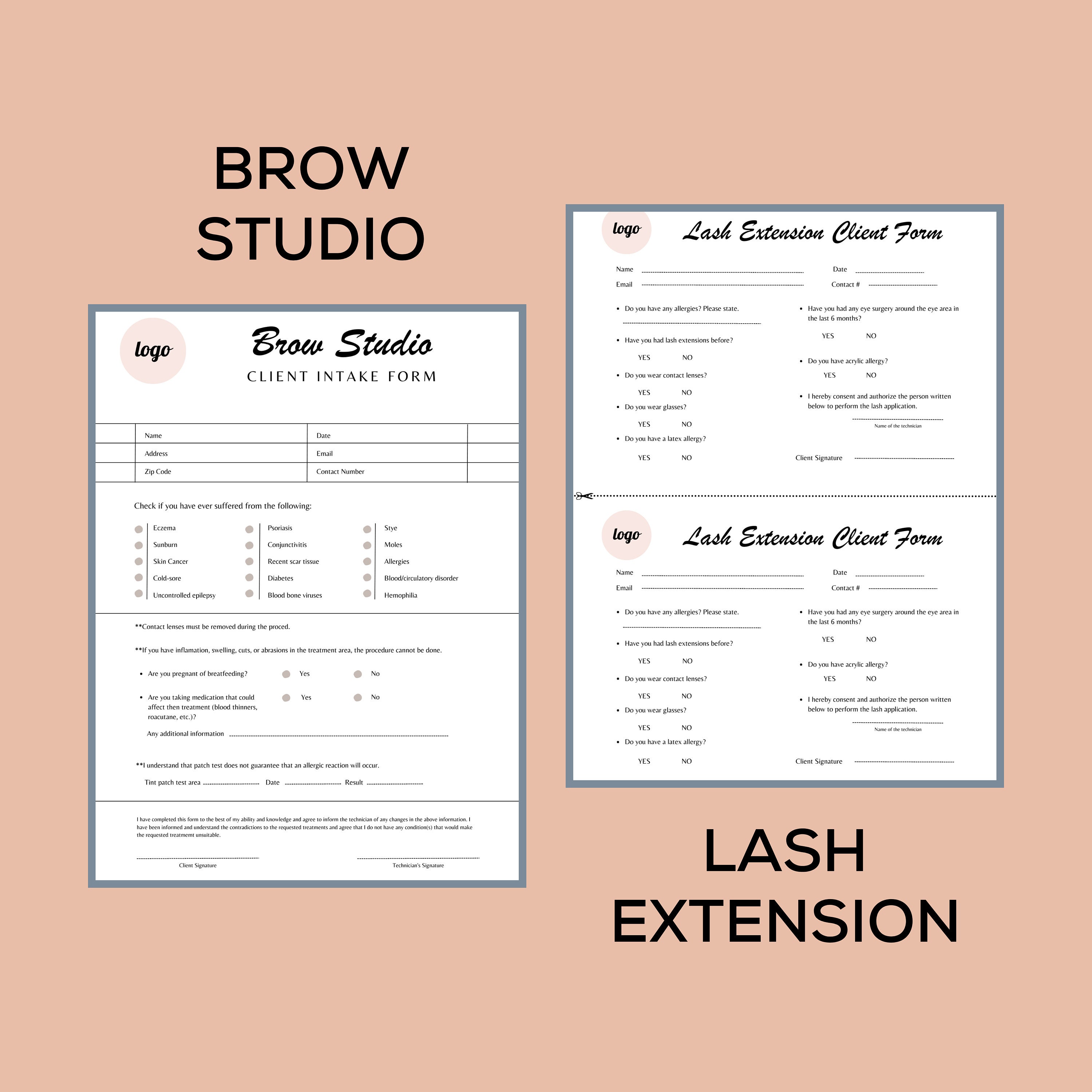 Salon Client Intake Form, New Client Information Template, Manicure ...