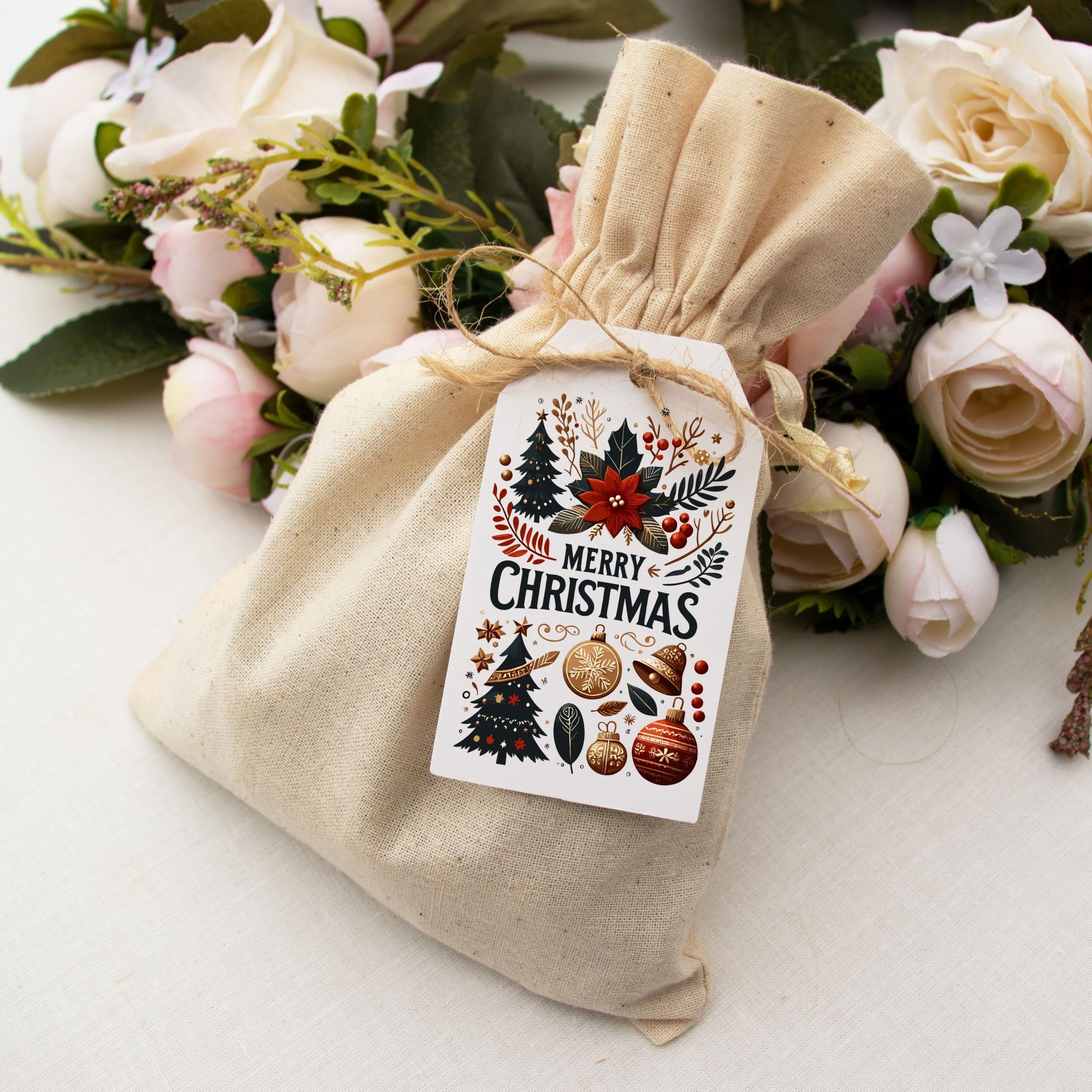 Printable Christmas Gift Tags, Merry Christmas Gift Tag, Holiday Gift ...