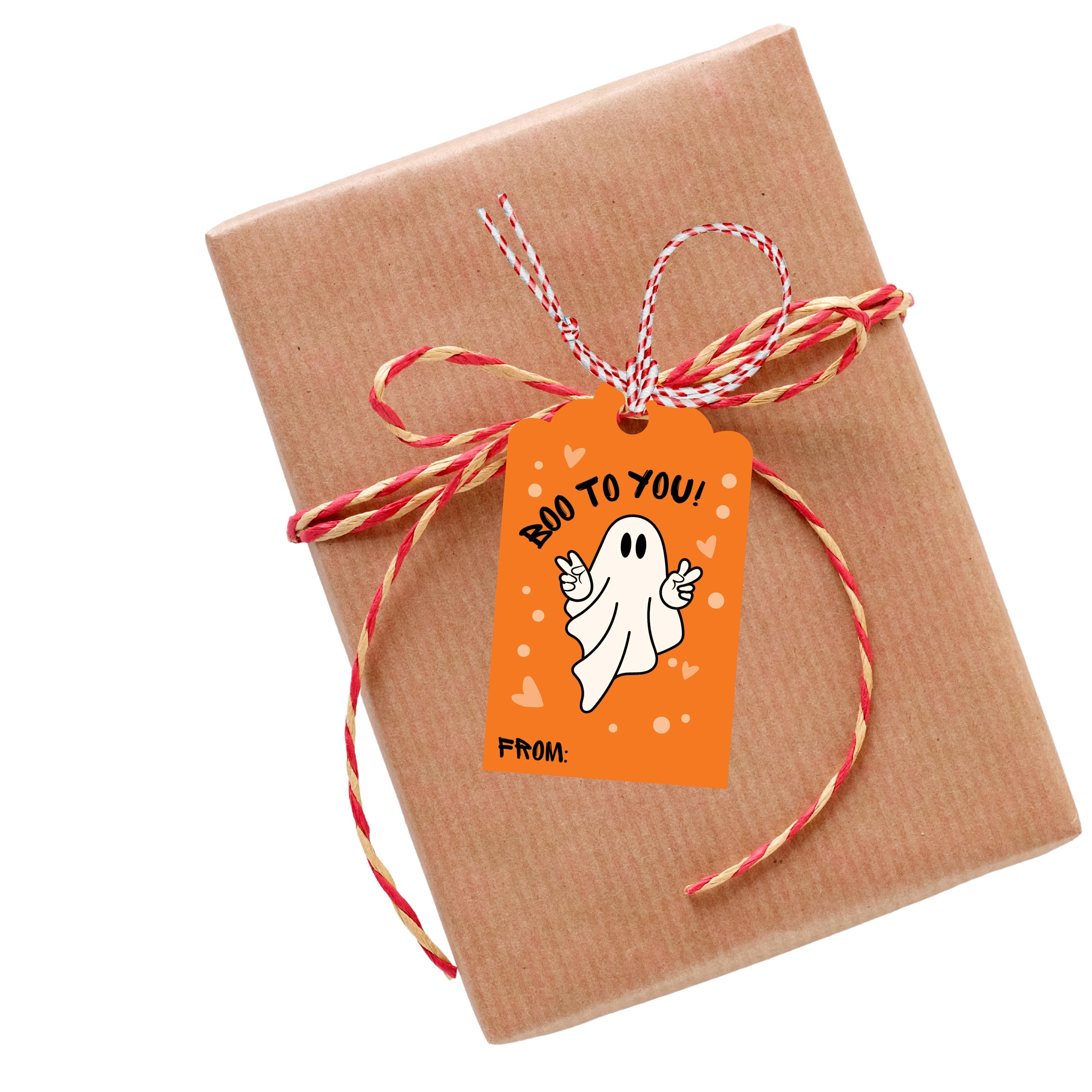 Editable Halloween Gift Tags, Boo Gift Tag, Orange Hang Tags, Treat Bag ...