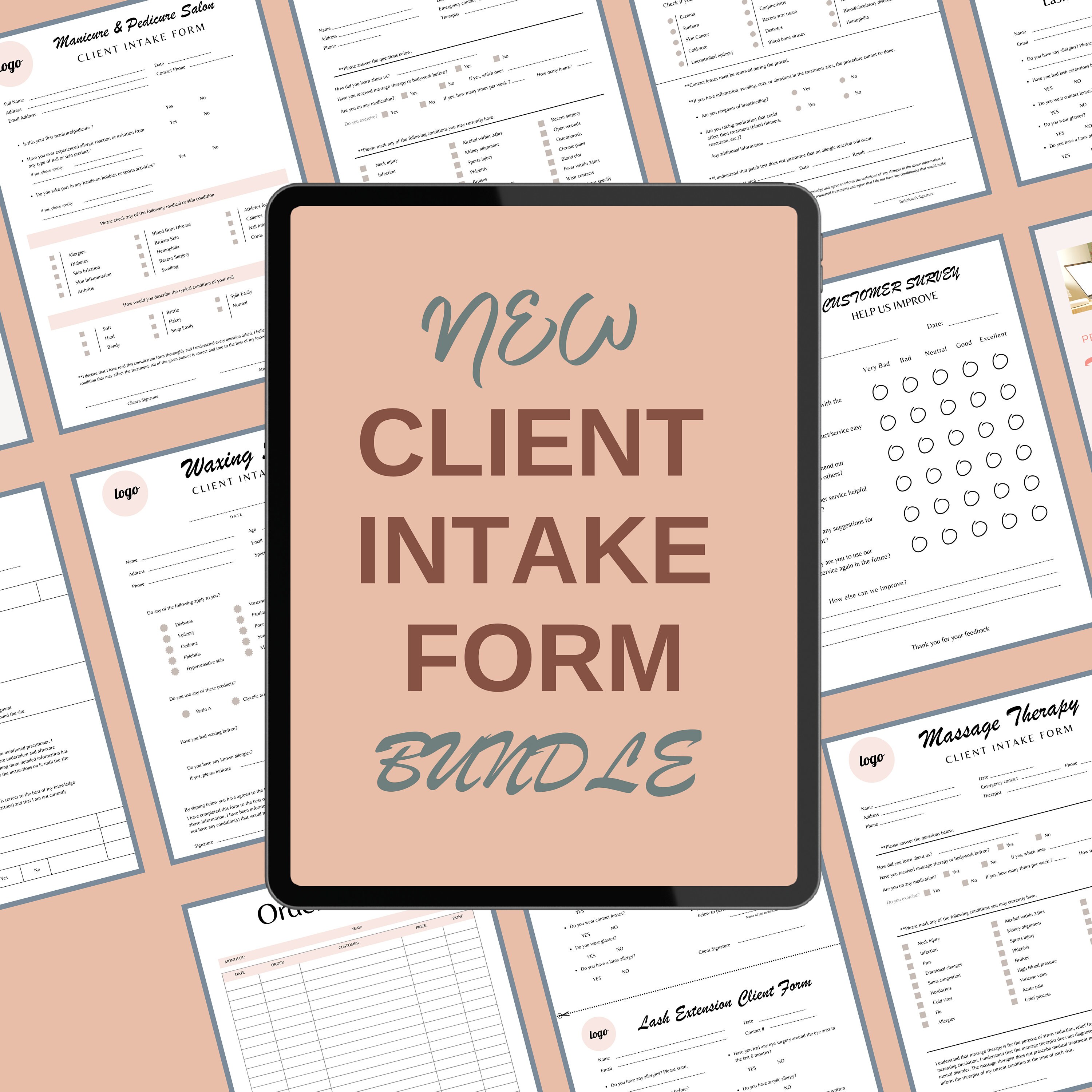 Salon Client Intake Form, New Client Information Template, Manicure ...
