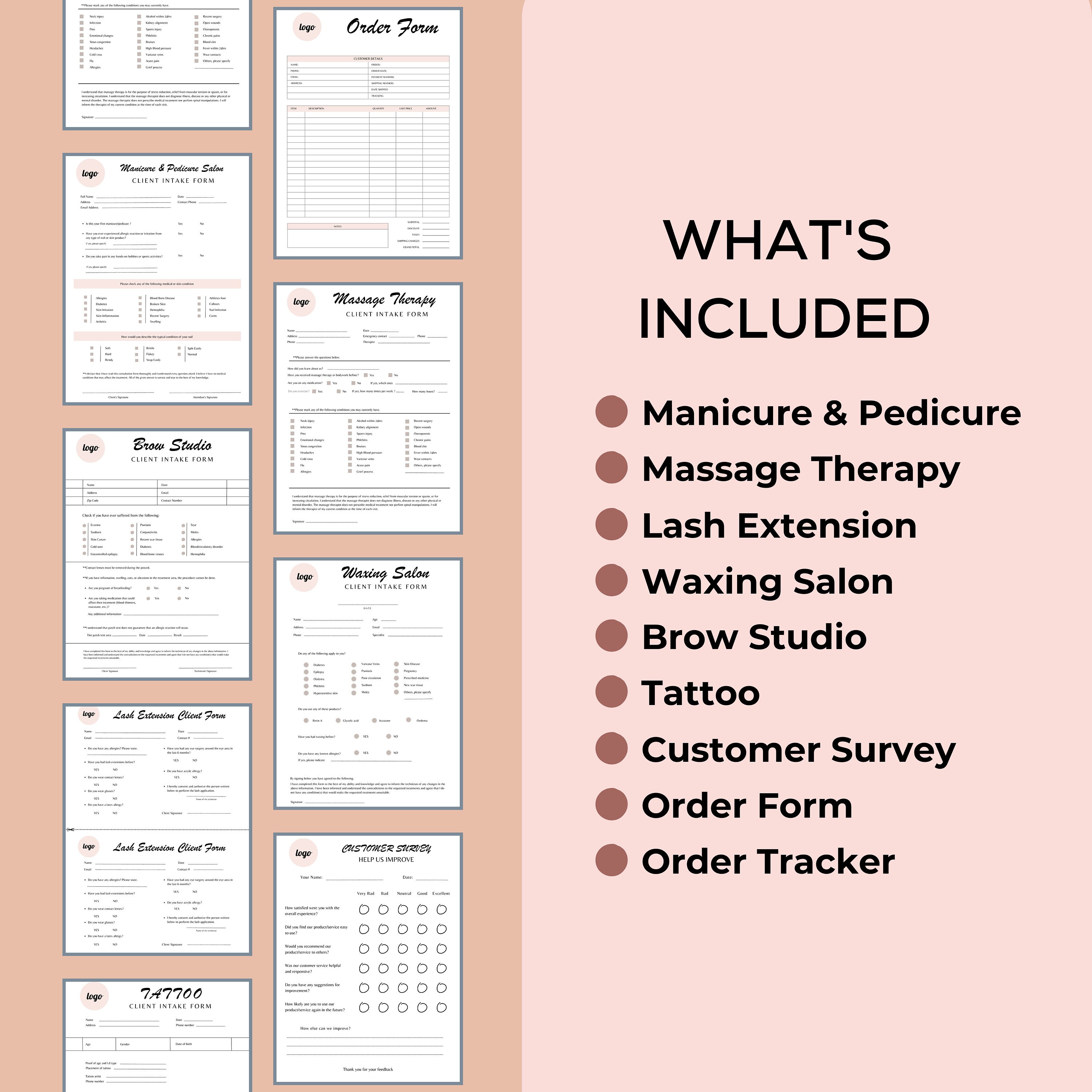 Salon Client Intake Form, New Client Information Template, Manicure ...