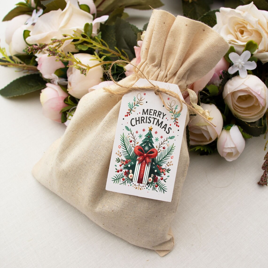 Printable Christmas Gift Tags, Merry Christmas Gift Tag, Holiday Gift ...