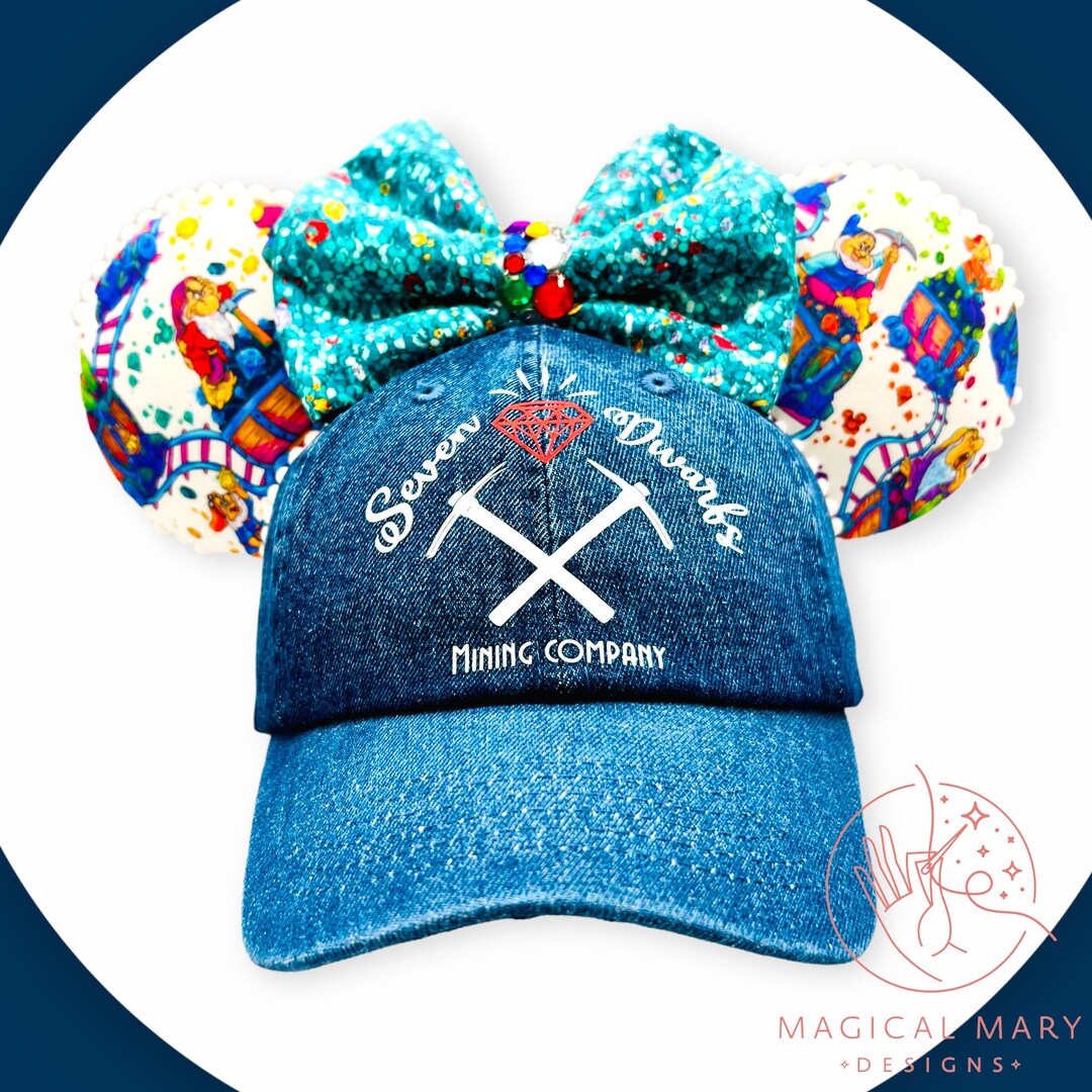 STOCK Seven Dwarfs Custom Mouse Ears Hat, Snow White Mickey Ear Cap ...