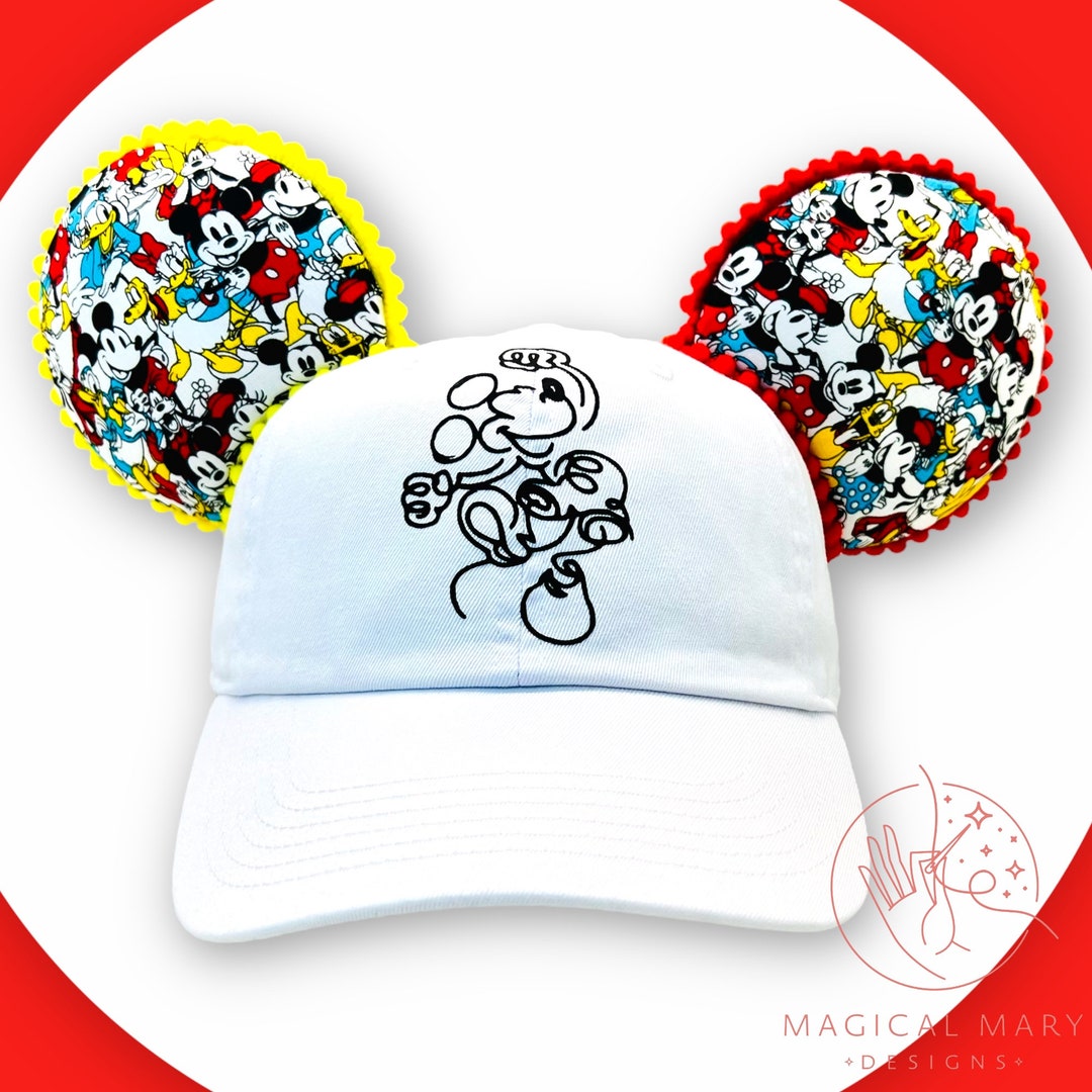 Mickey and Friends Custom Mouse Ears Hat, Mickey Custom Mouse Ears Cap ...