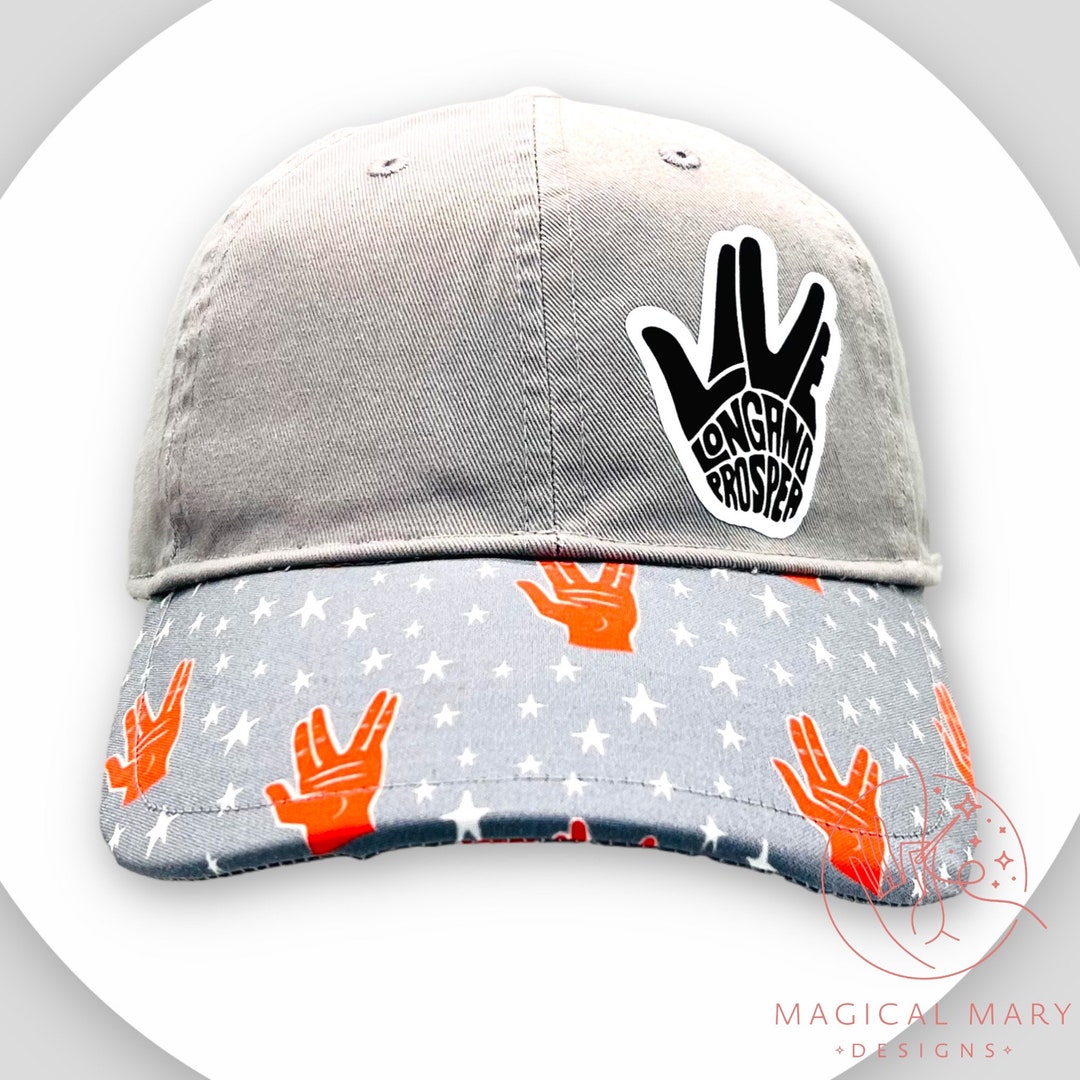 Live Long Custom Baseball Cap, Star Prosper Custom Baseball Hat, Trek ...