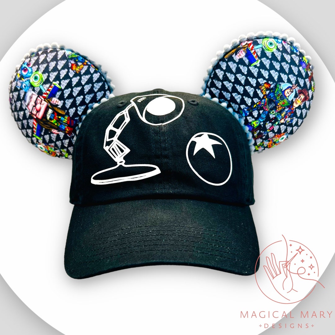 Pixary Themed Custom Mouse Ear Hat, Pixary Custom Mickey Ears Cap ...