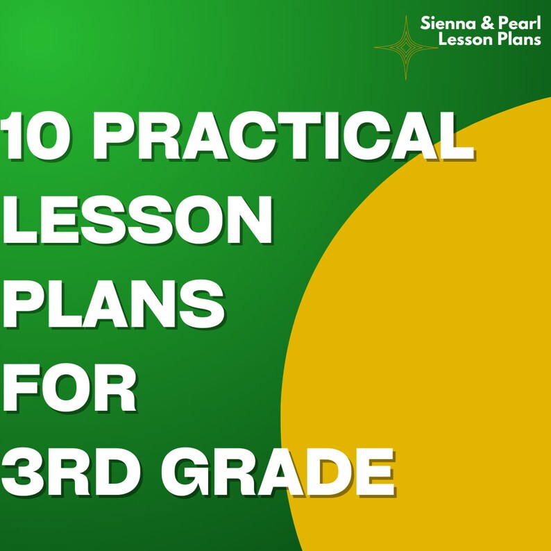 10 Practical Lesson Plan Ideas for 3rd Grade Pdf/word - Etsy
